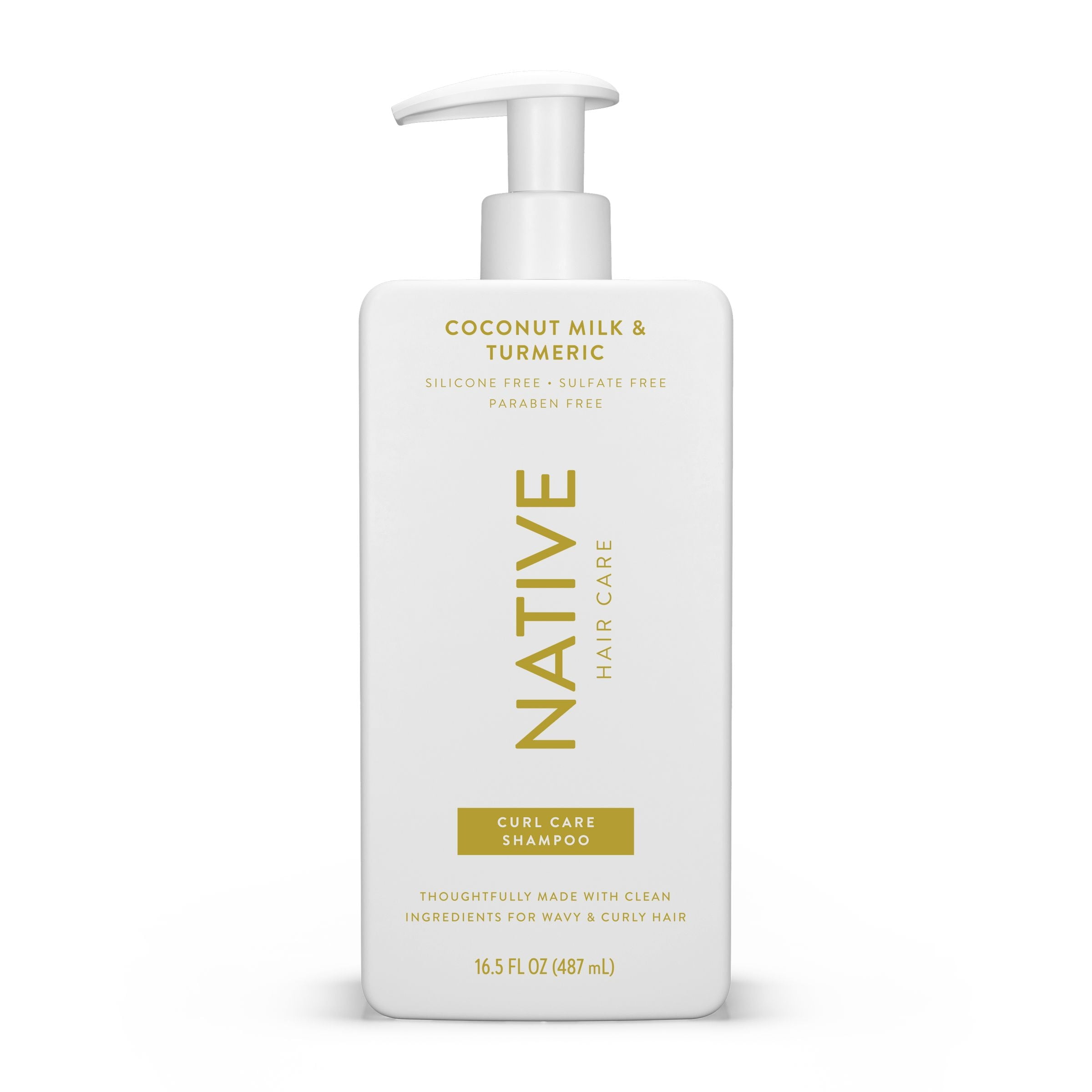 Native Curl Care Shampoo, 16.5 oz - Coconut Milk & Turmeric, Sulfate ...