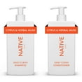 Native Daily Clean Shampoo & Conditioner Set, Citrus & Herbal Musk ...