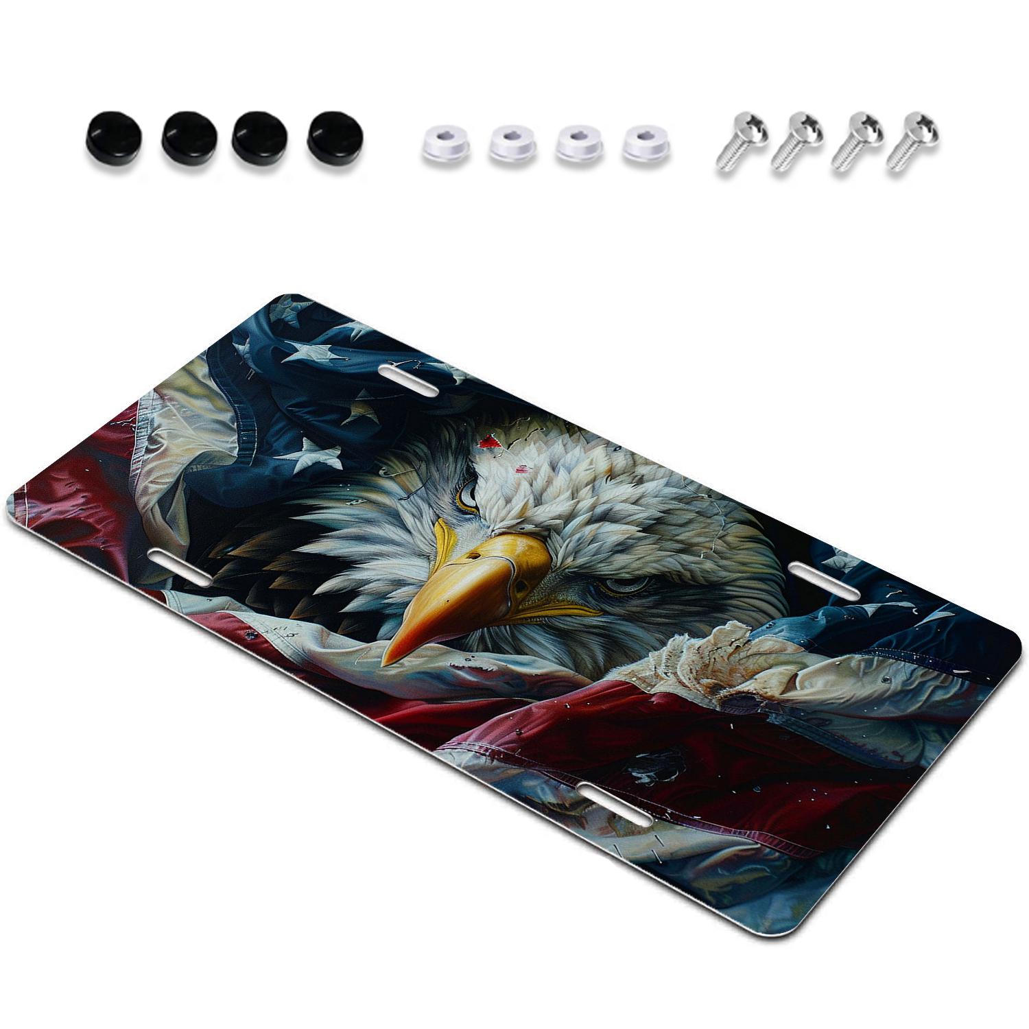 Native Eagle American Wild Bird USA Flag Patriot Symbol Cute Plate ...