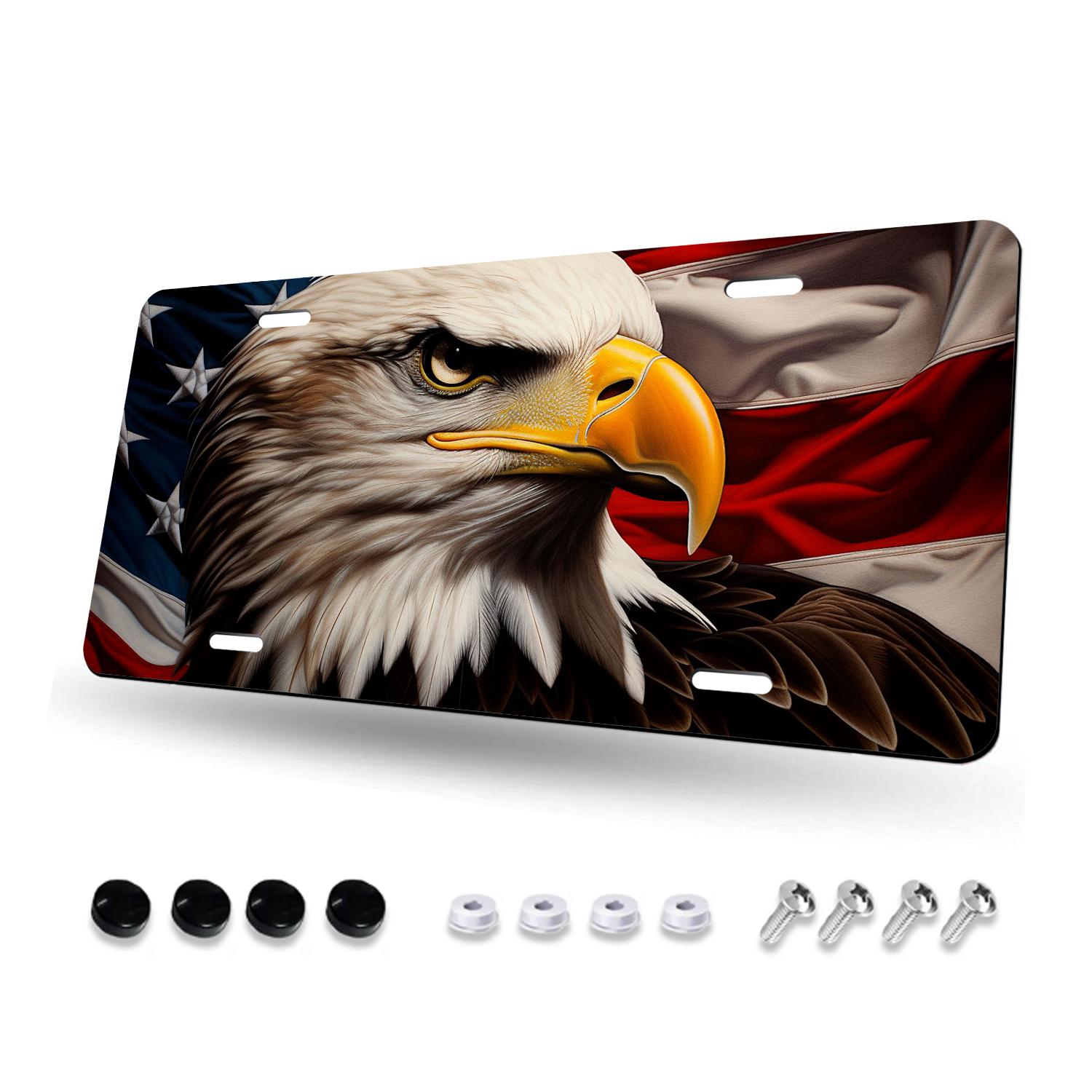 Native Eagle American Wild Bird USA Flag Patriot Symbol Elegant Plate ...