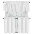 Native Fab 100% Cotton Kitchen Window Curtain Tiers Valance Set - Rod ...