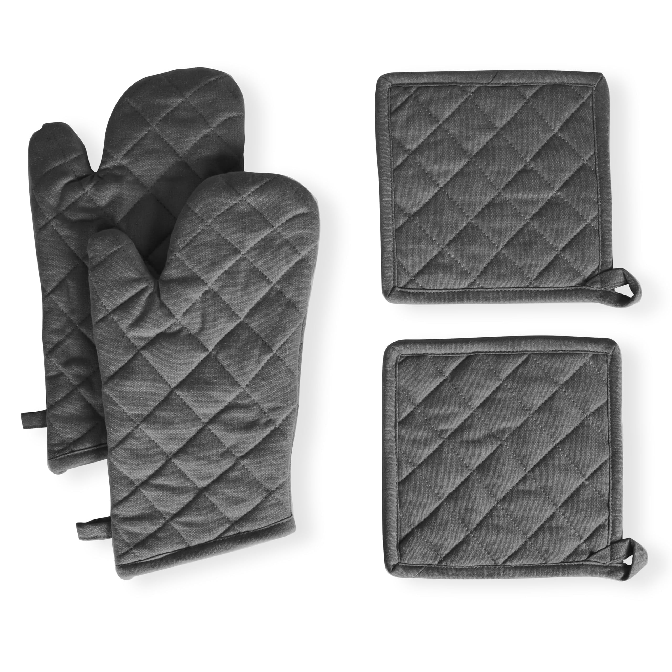 Native Fab 100% Cotton Oven Mitts & Pot Holders for Baking Cooking Hot ...