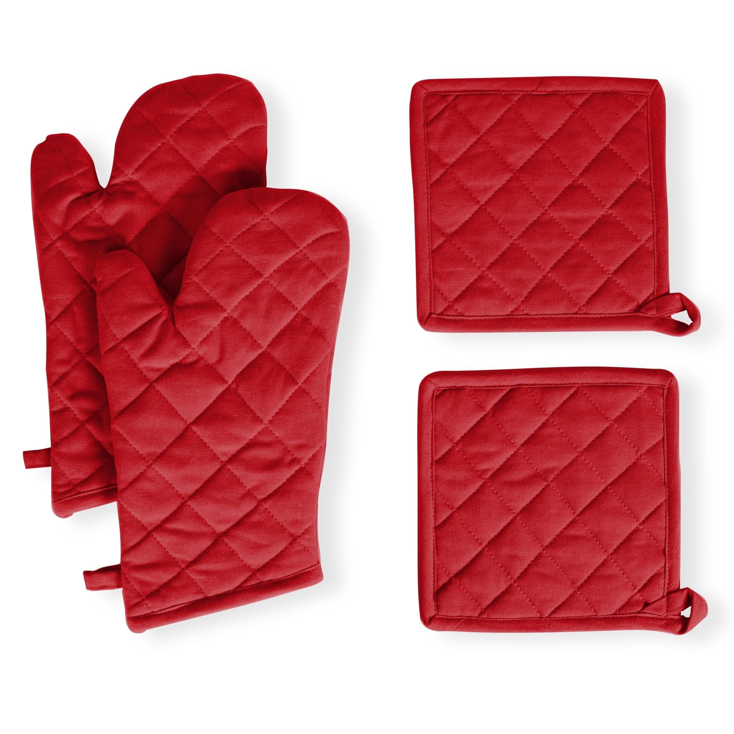 Native Fab 100% Cotton Oven Mitts & Pot Holders for Baking Cooking Hot ...