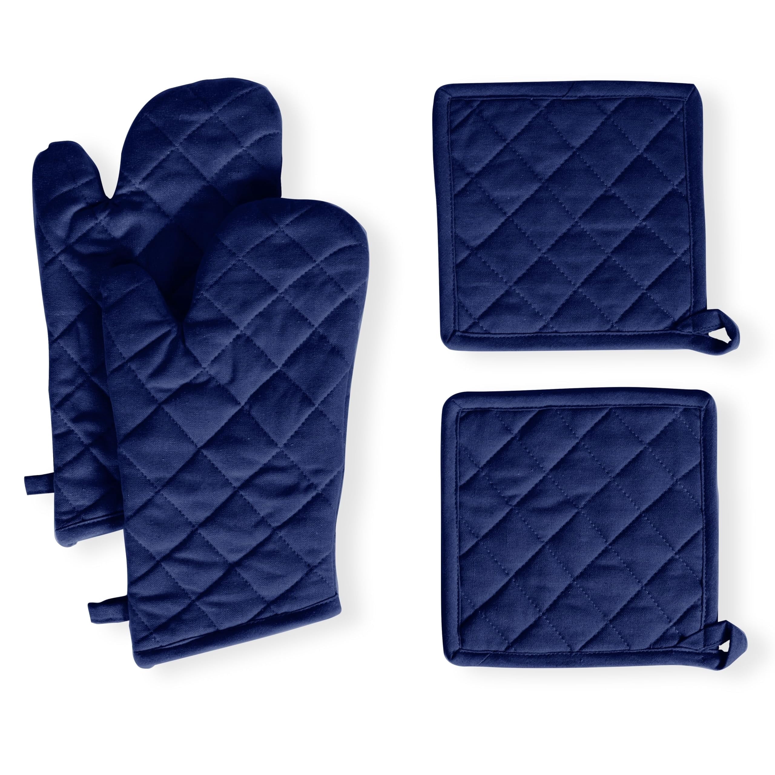 Native Fab Oven Mitts & Potholders Set, Heat Resistant, 100% Cotton ...