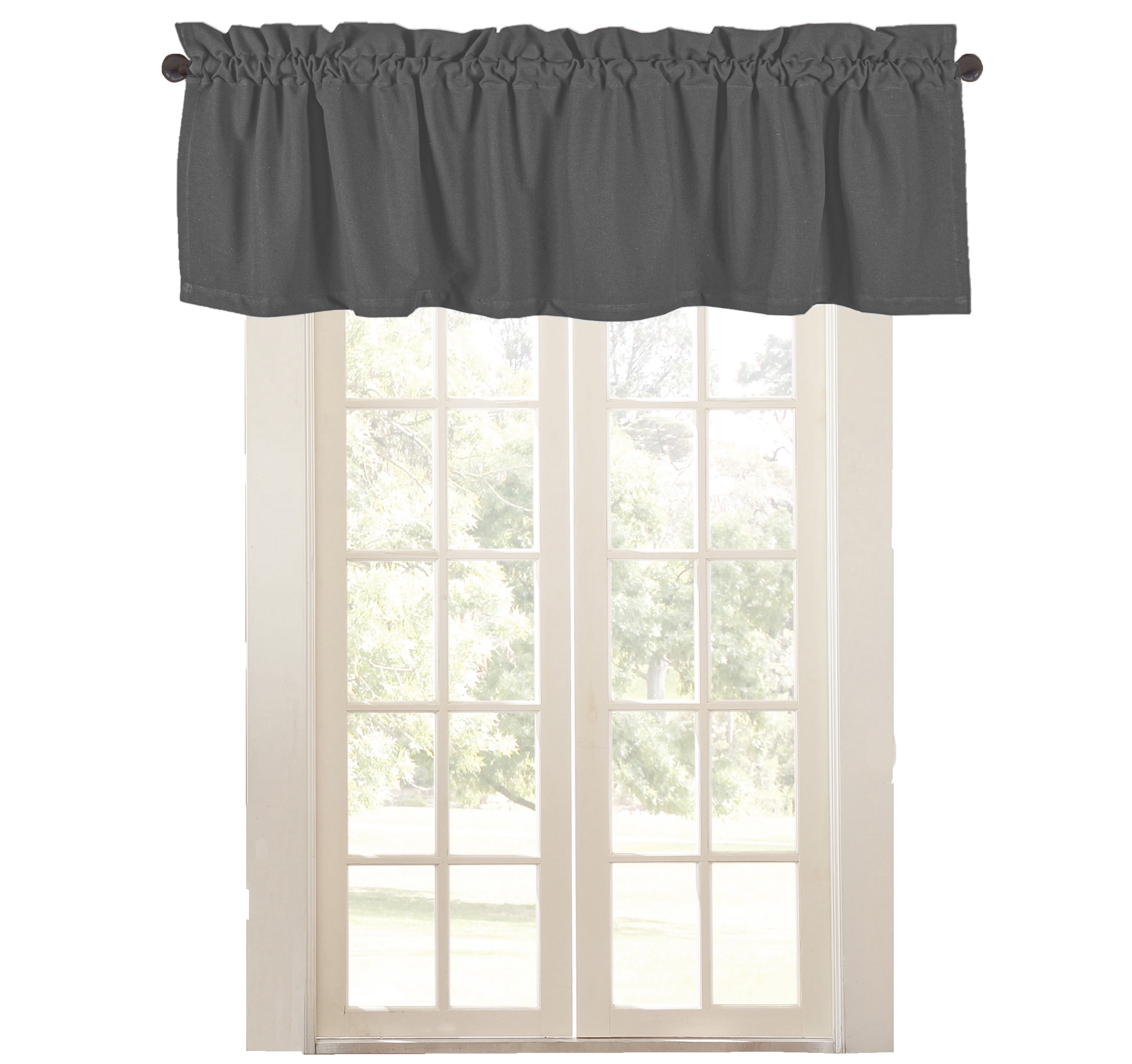 Native Fab Set of 2 Valance Curtains for Windows 54"x18" for Living ...