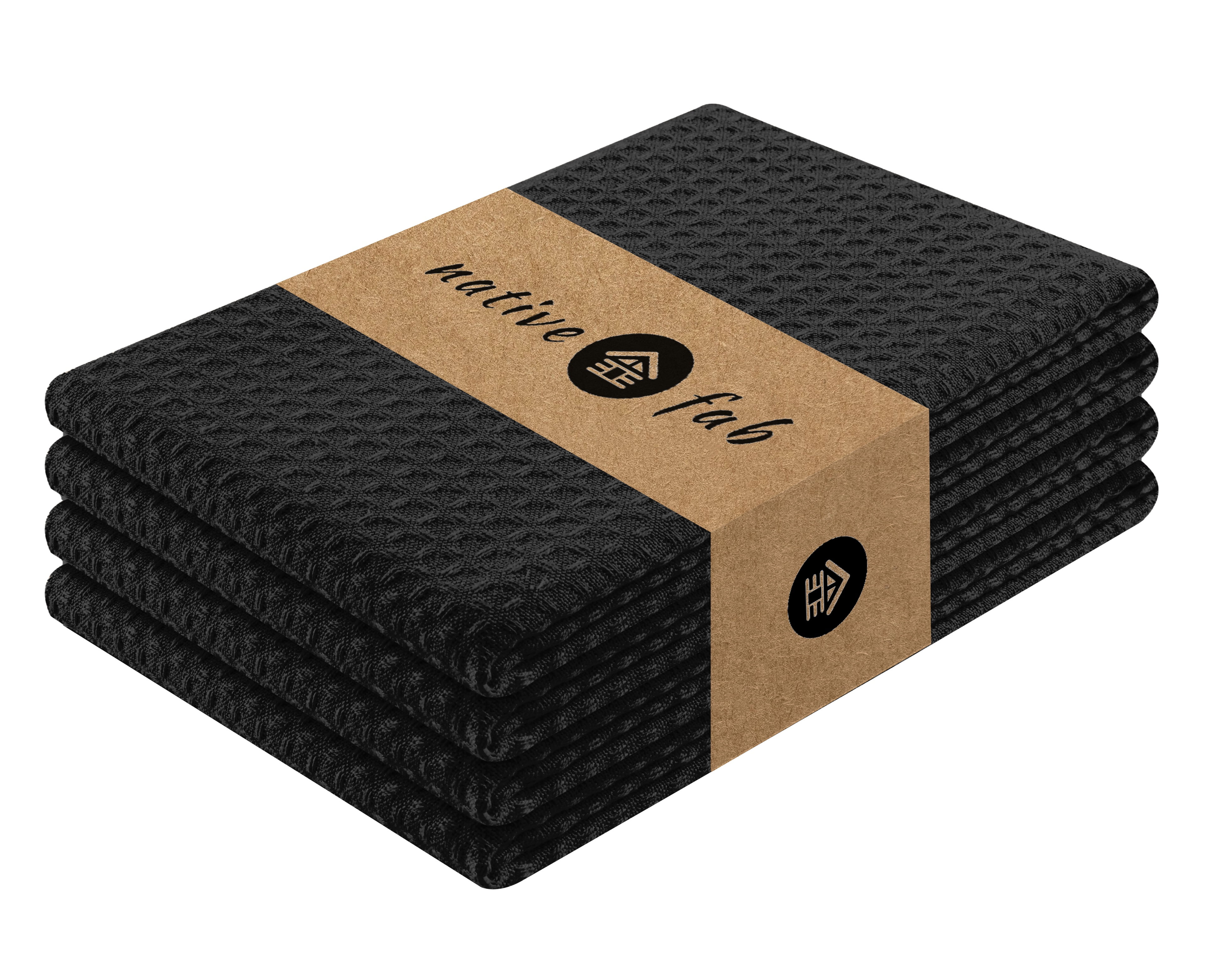 Native Fab Waffle Kitchen Towels 16x26 - Absorbent Cotton Dishcloths ...