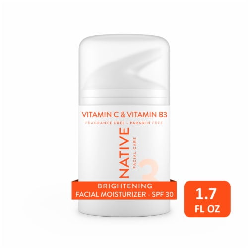 Native Face Moisturizer Brightening Vitamin C and Niacinamide SPF 30 ...