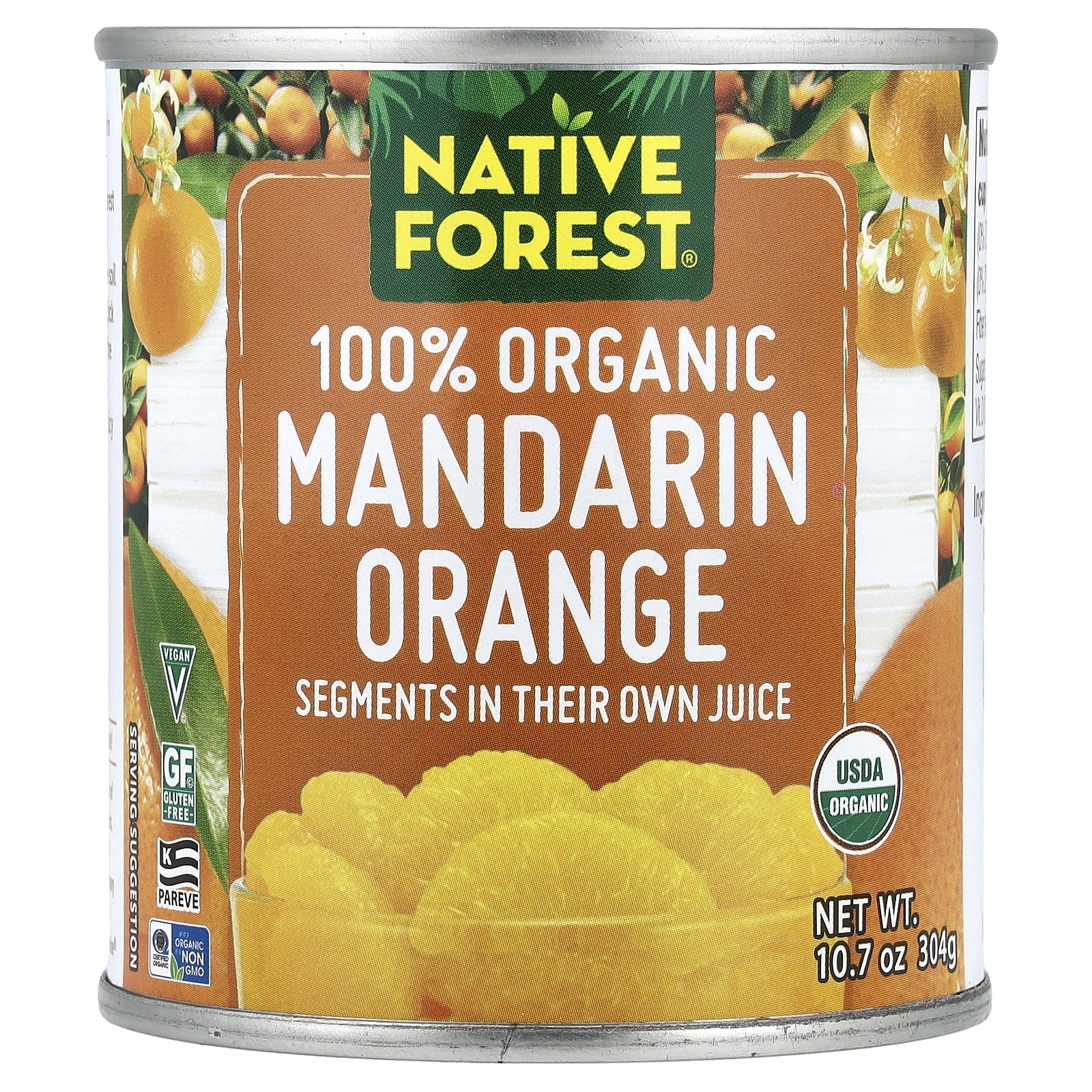 Native Forest Organic Mandarins, Whole Segments in Juice, Vegan, Kosher ...