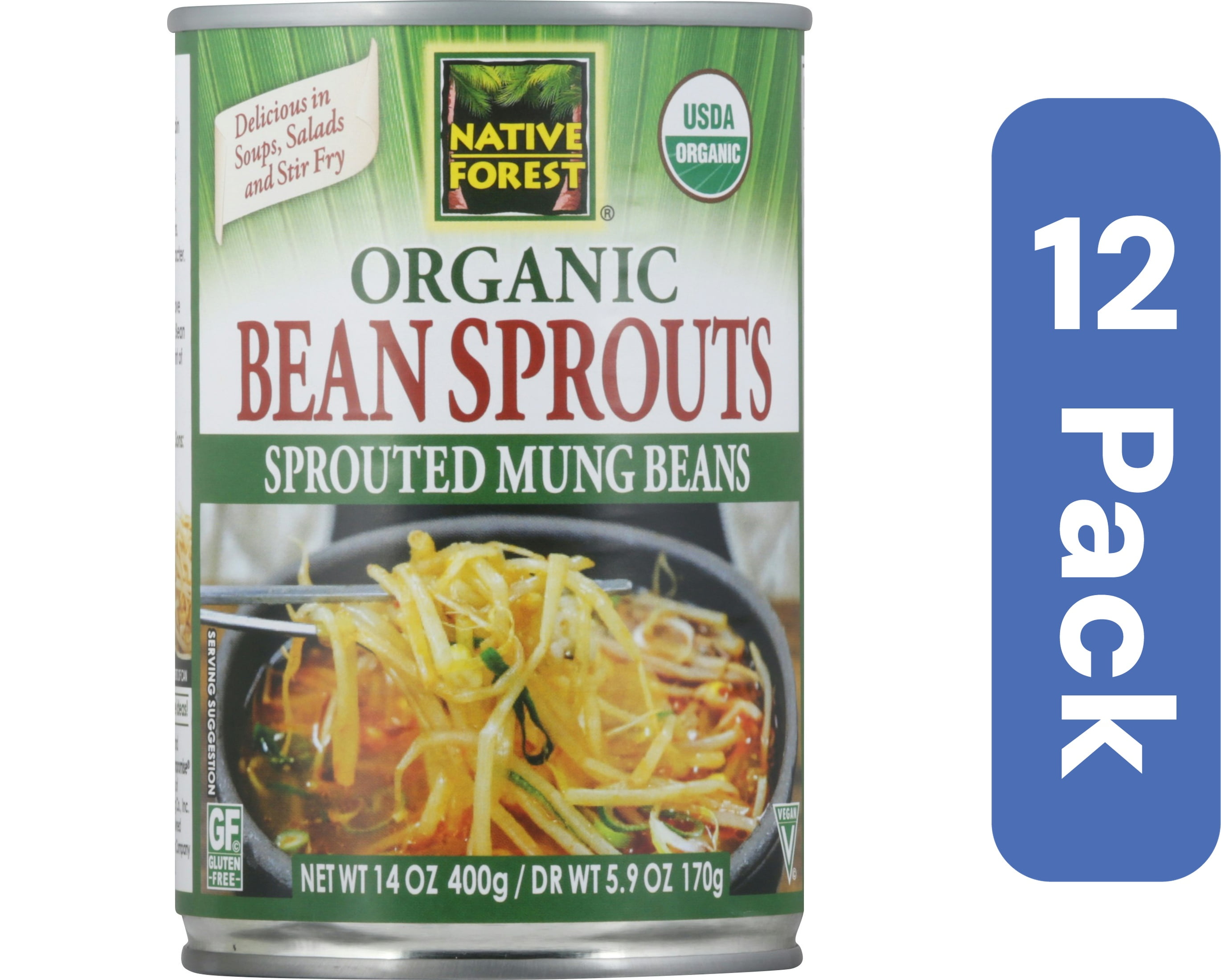 Native Forest Organic Bean Sprouts 14 oz (Pack of 12) - Walmart.com
