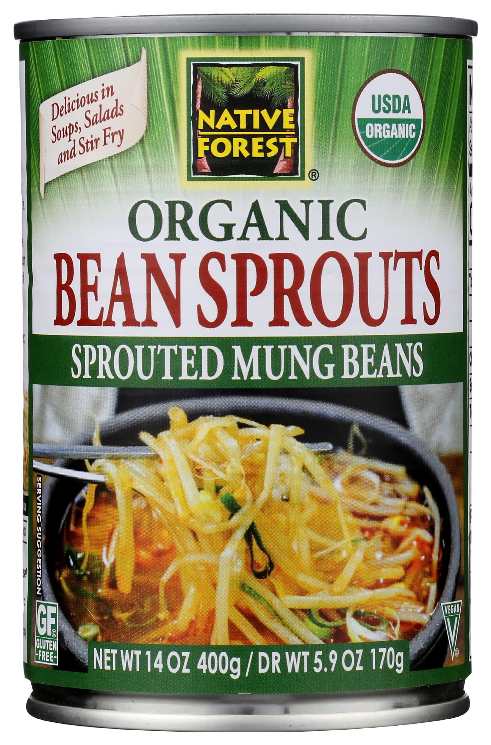 Native Forest Organic Bean Sprouts, Sprouted Mung Beans, USDA Certified ...