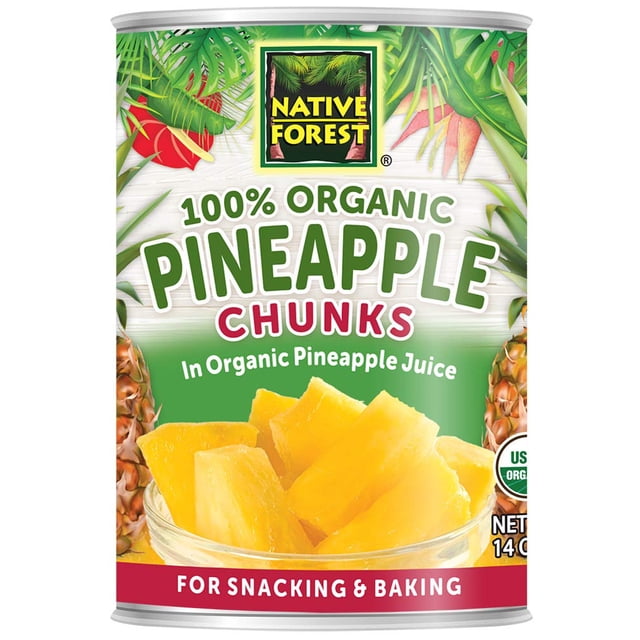 Native Forest Organic Pineapple Chunks, 14 Ounce Cans (Pack of 6 ...