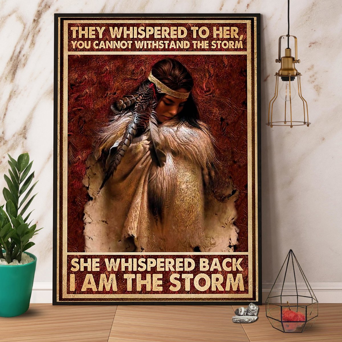 Native Girl She Whispered Back I Am The Storm Paper Poster No Frame Matte Wall Art Decor 24 x 36 ...
