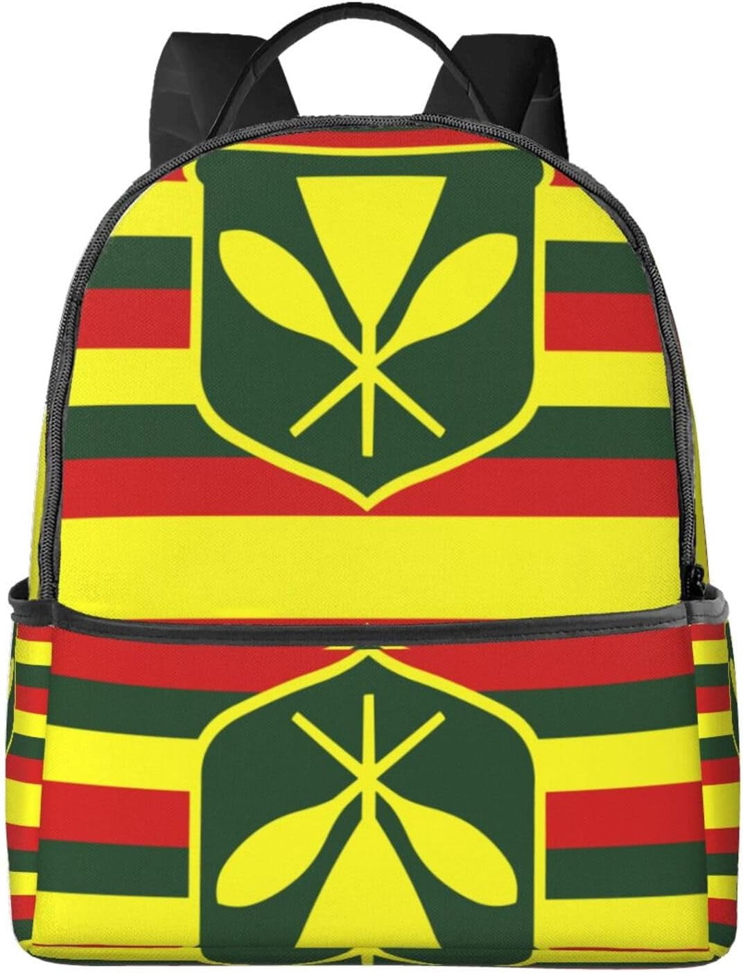 Native Hawaiian Flag art Daypack Backpack Polyester Anti-Theft Multipurpose Bookbag Big Capacity ...