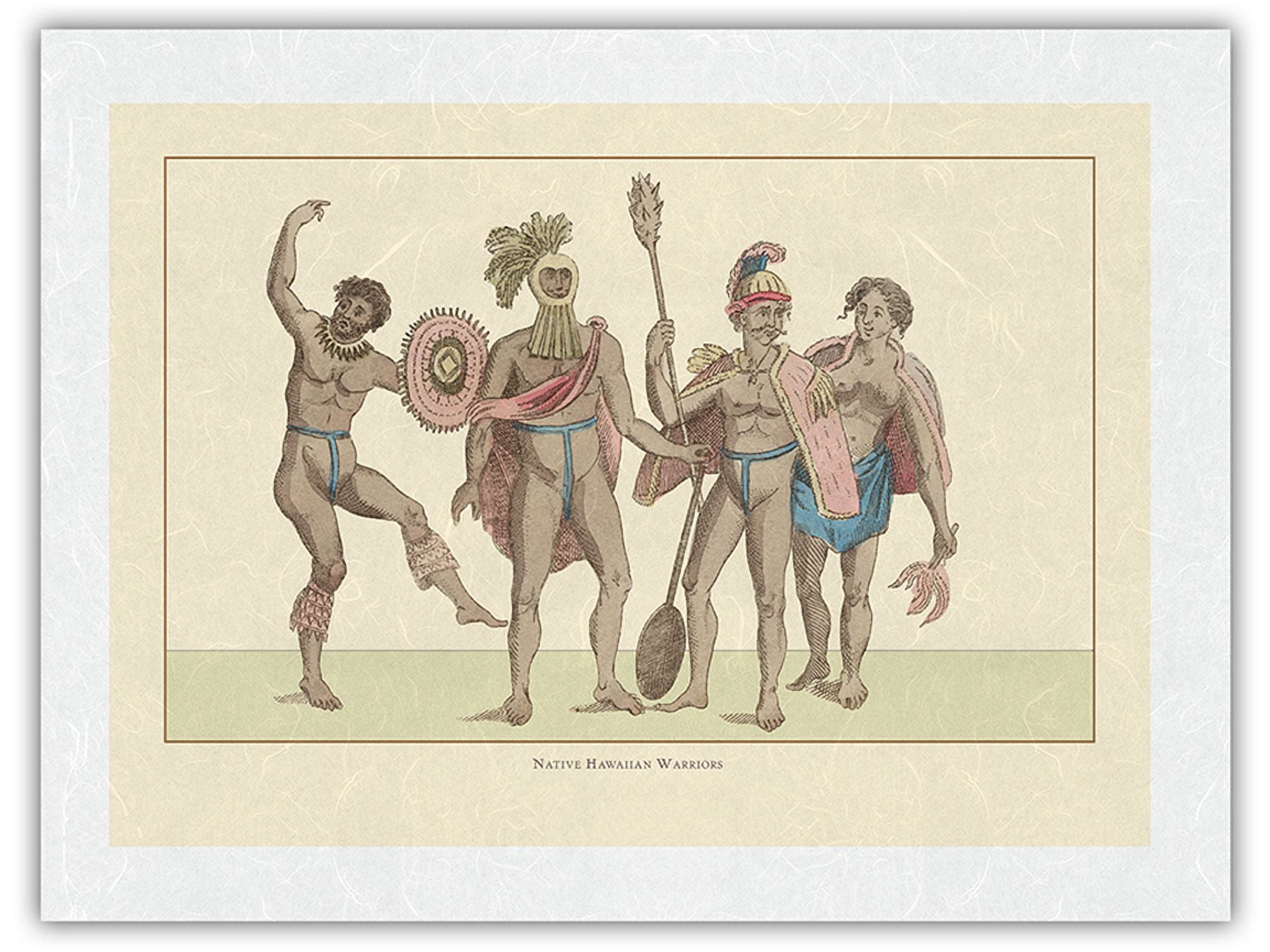 Native Hawaiian Warriors - Pacific Islanders - Vintage Hawaiian ...