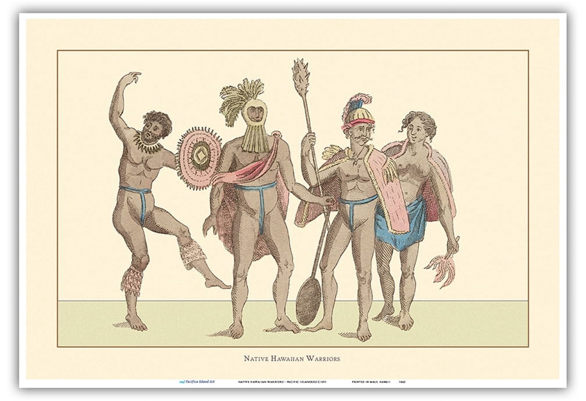 Native Hawaiian Warriors - Pacific Islanders - Vintage Hawaiian ...
