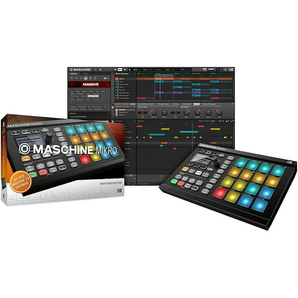 Native Instruments Maschine Mikro MK2 Groove Production Studio, Black ...