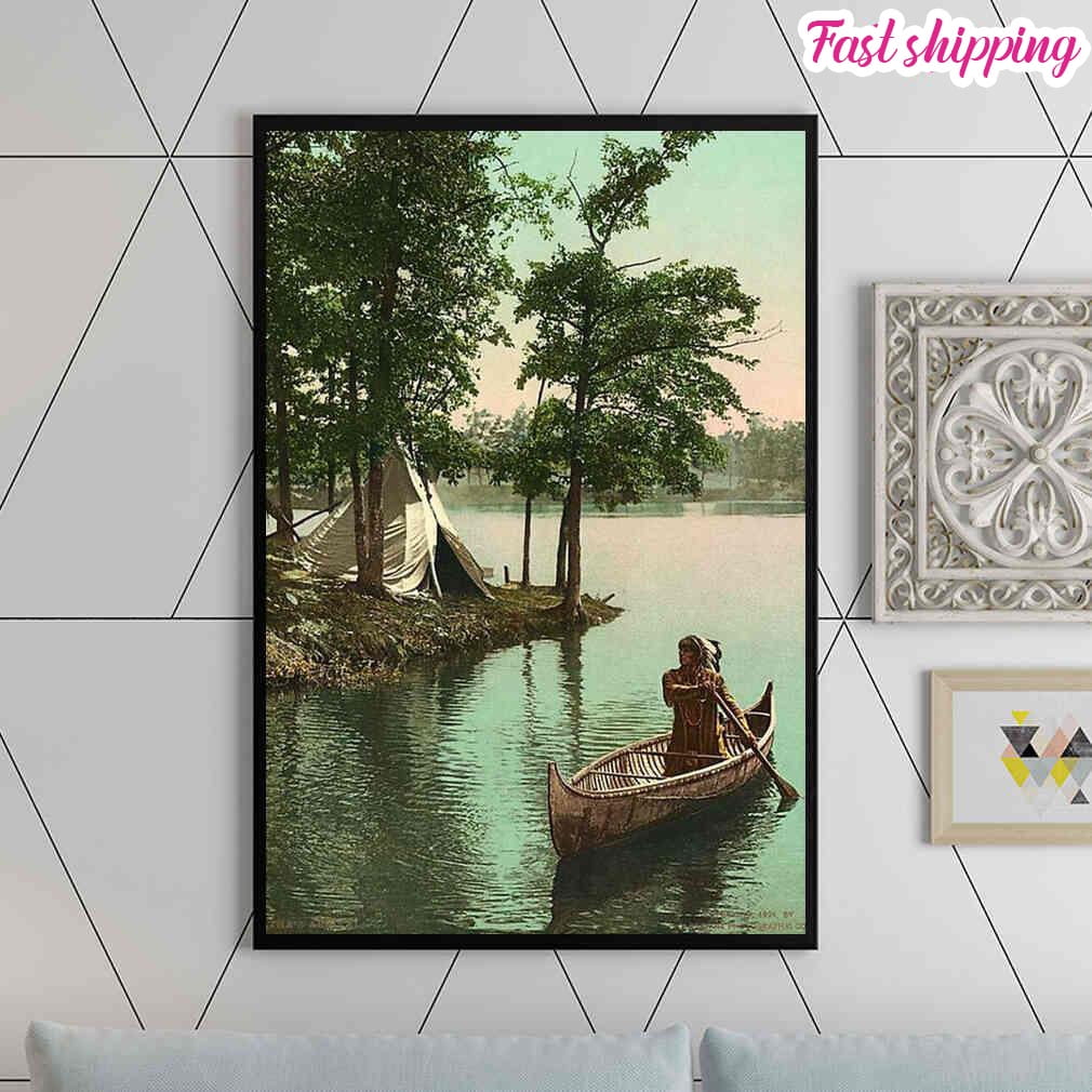 Native Kayak River Poster Prints Poster Wall Art Vertical 24 x 36 Inch ...