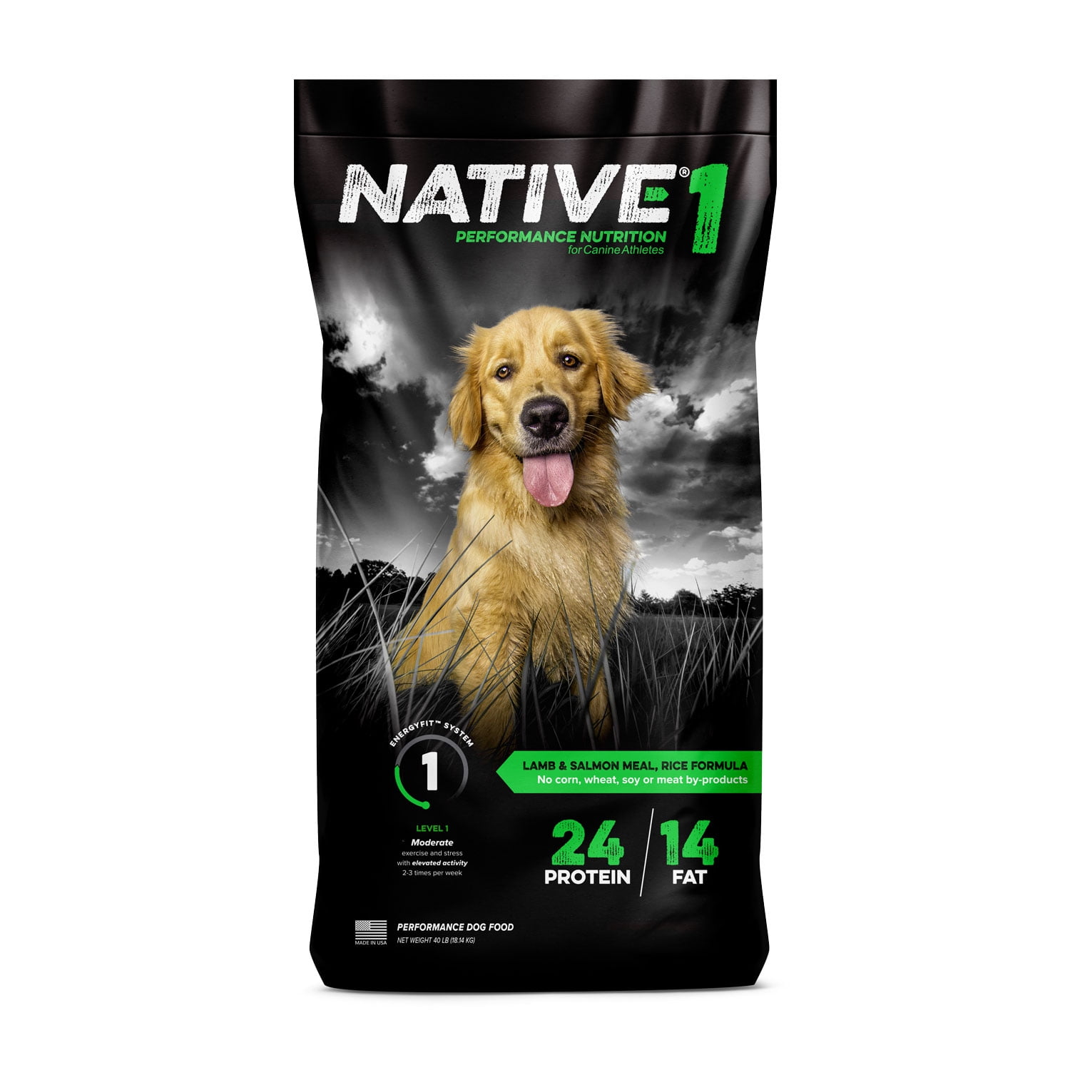 Native Brand Level 1 Adult Dry Dog Food, 40lb, for Sensitive Canines ...