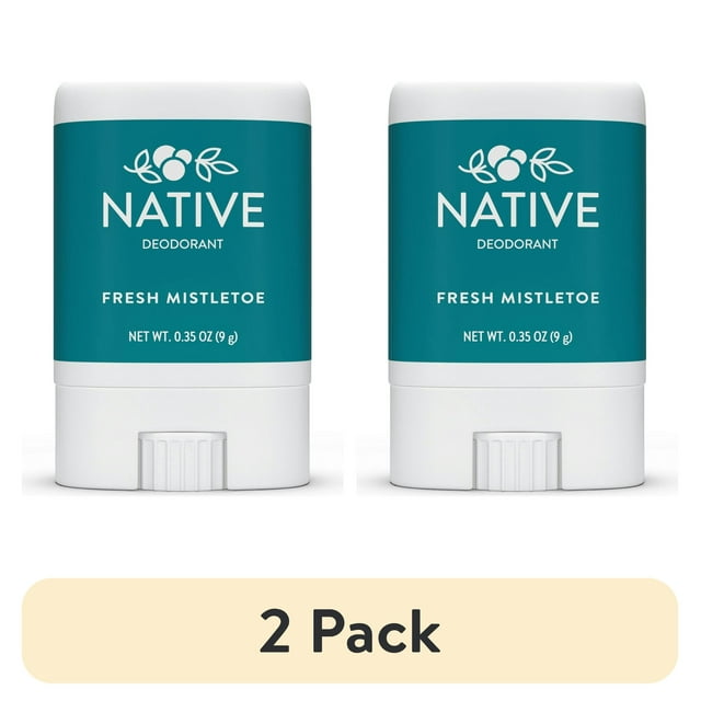 (2 pack) Native Limited Edition Fresh Mistletoe Mini Deodorant, 0.35 oz ...