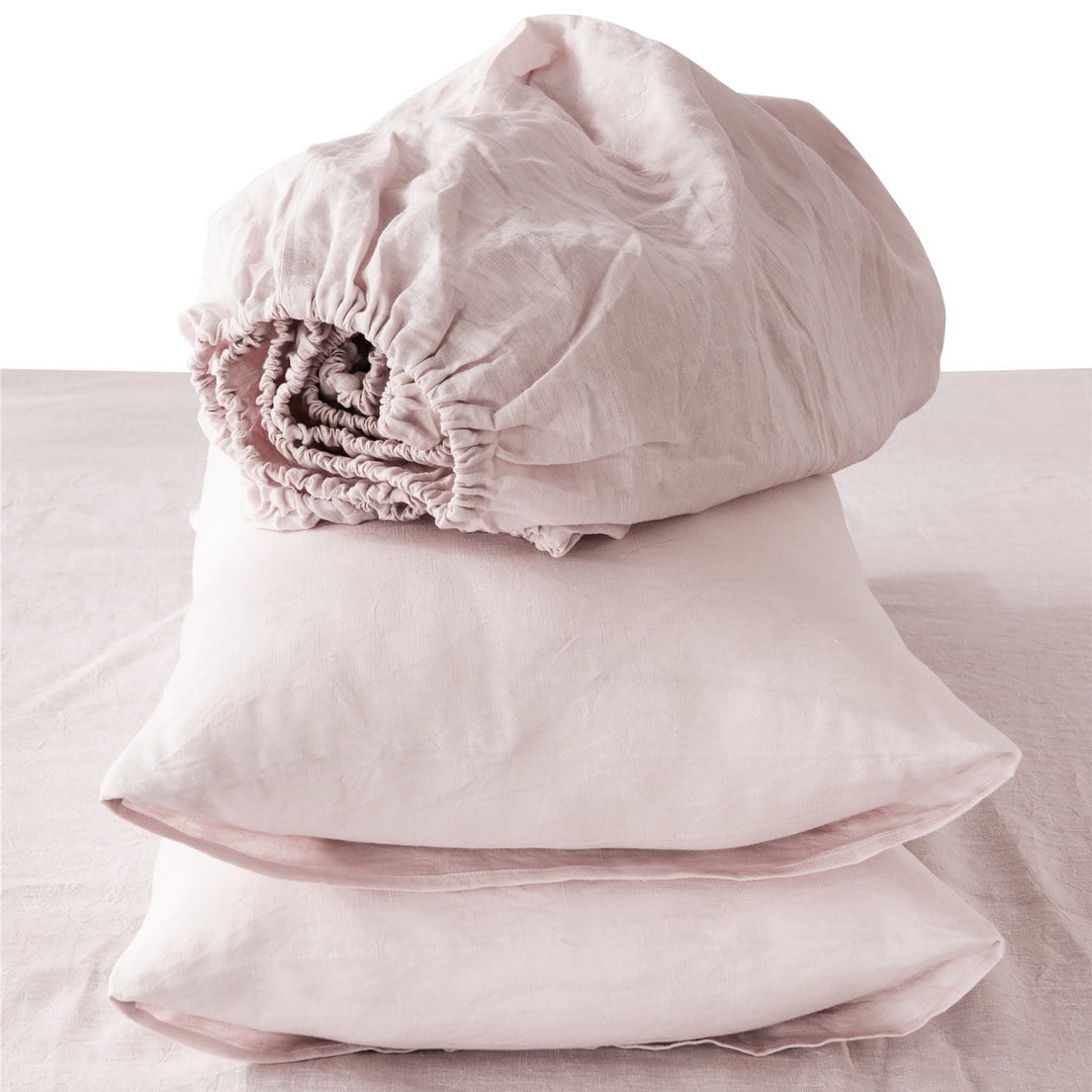 Native Linum King Bedding Set 4 Pc, Pink Bedding Sheets & Pillowcases, Bed in a Bag King ...