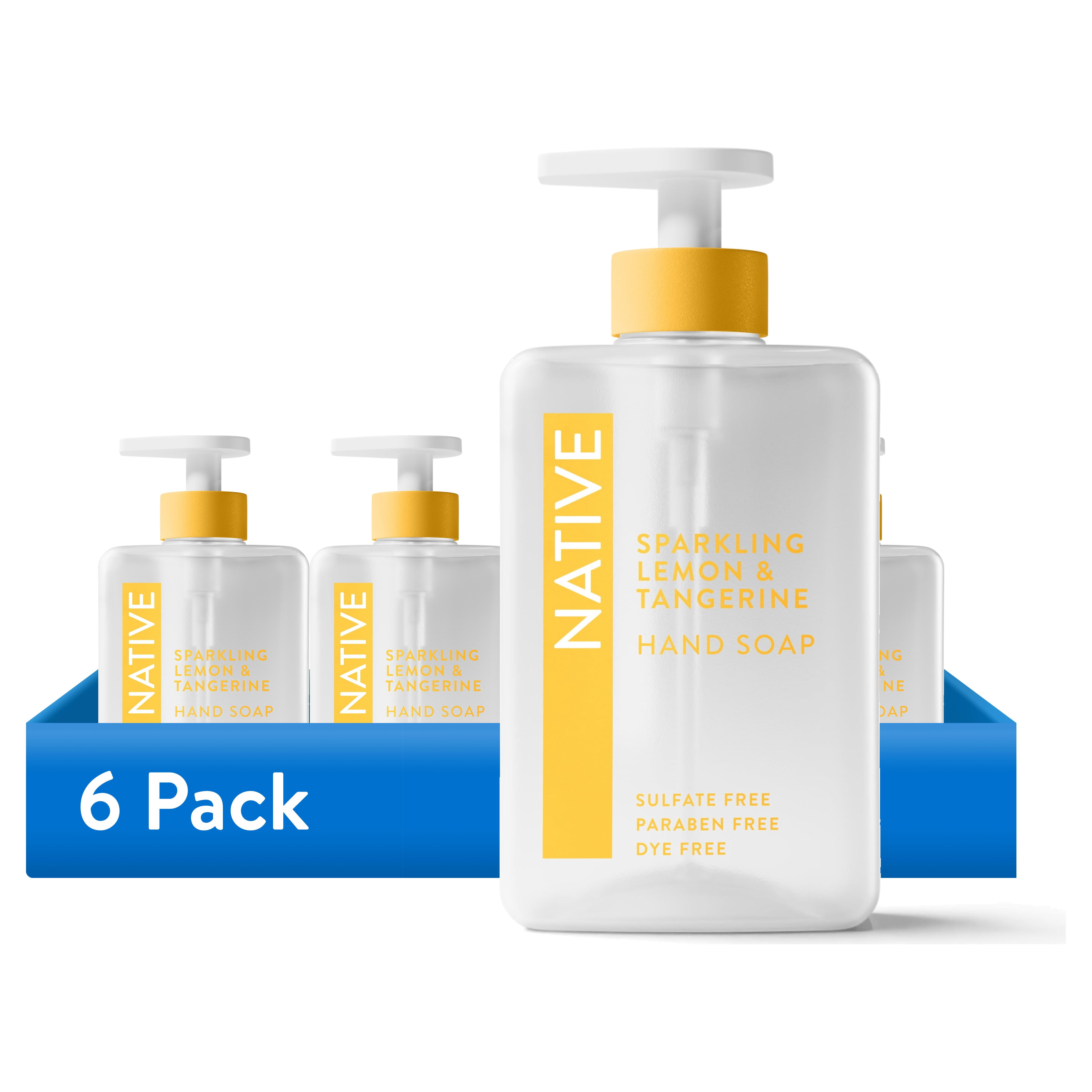 (6 pack) Native Liquid Hand Soap, Sparkling Lemon & Tangerine, Non ...