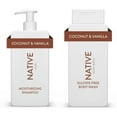 Native Moisturizing Shampoo & Body Wash Set, Coconut & Vanilla, Sulfate ...