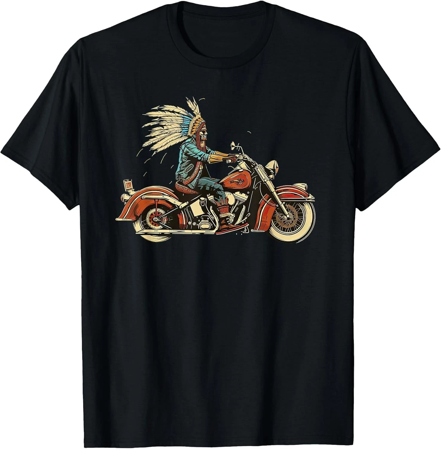 Native Motorcycle: Indian Bikers Classic Bikes Funny Cotton Tee - MADE ...