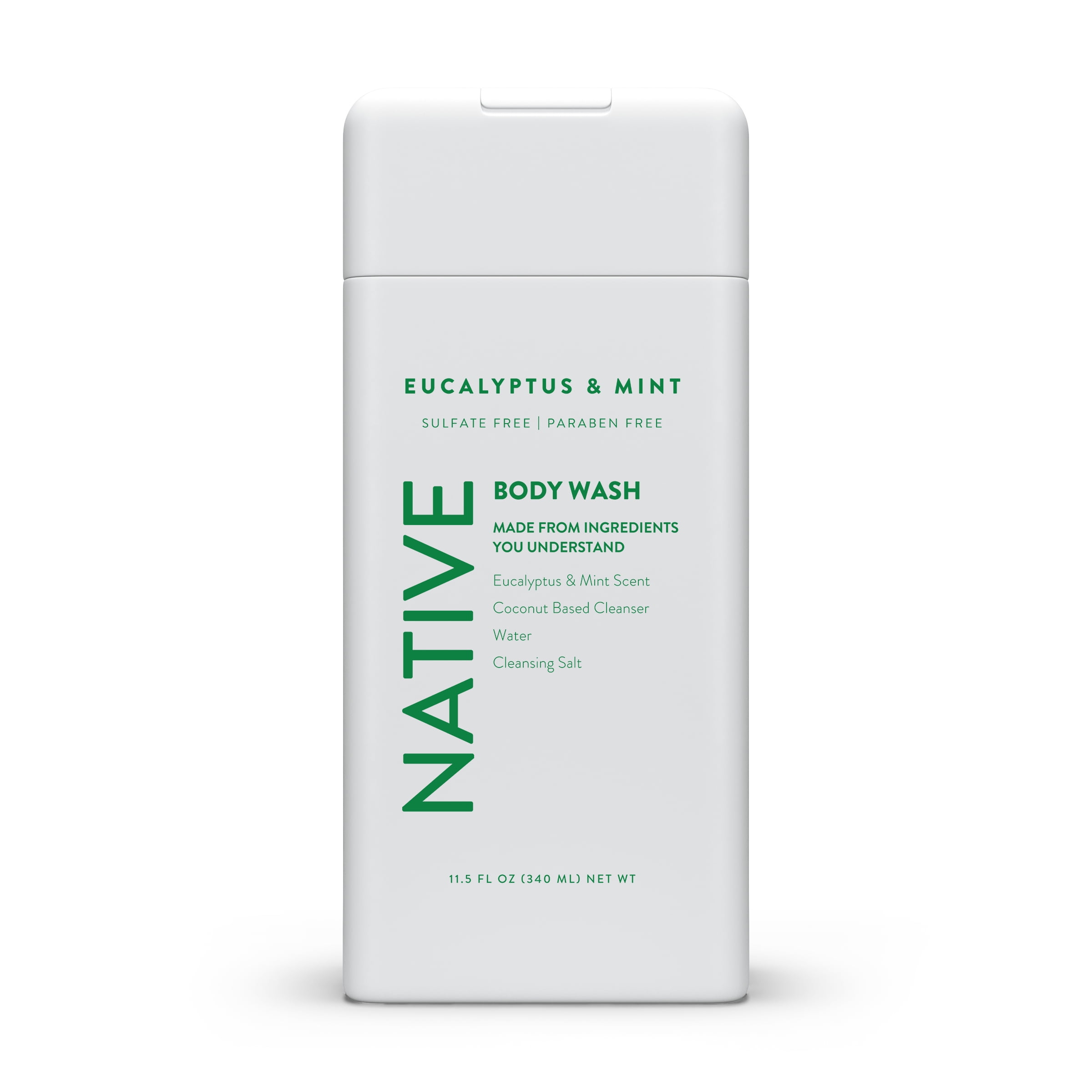 Native Natural Body Wash, Eucalyptus and Mint, Sulfate Free, 11.5 oz - Walmart.com