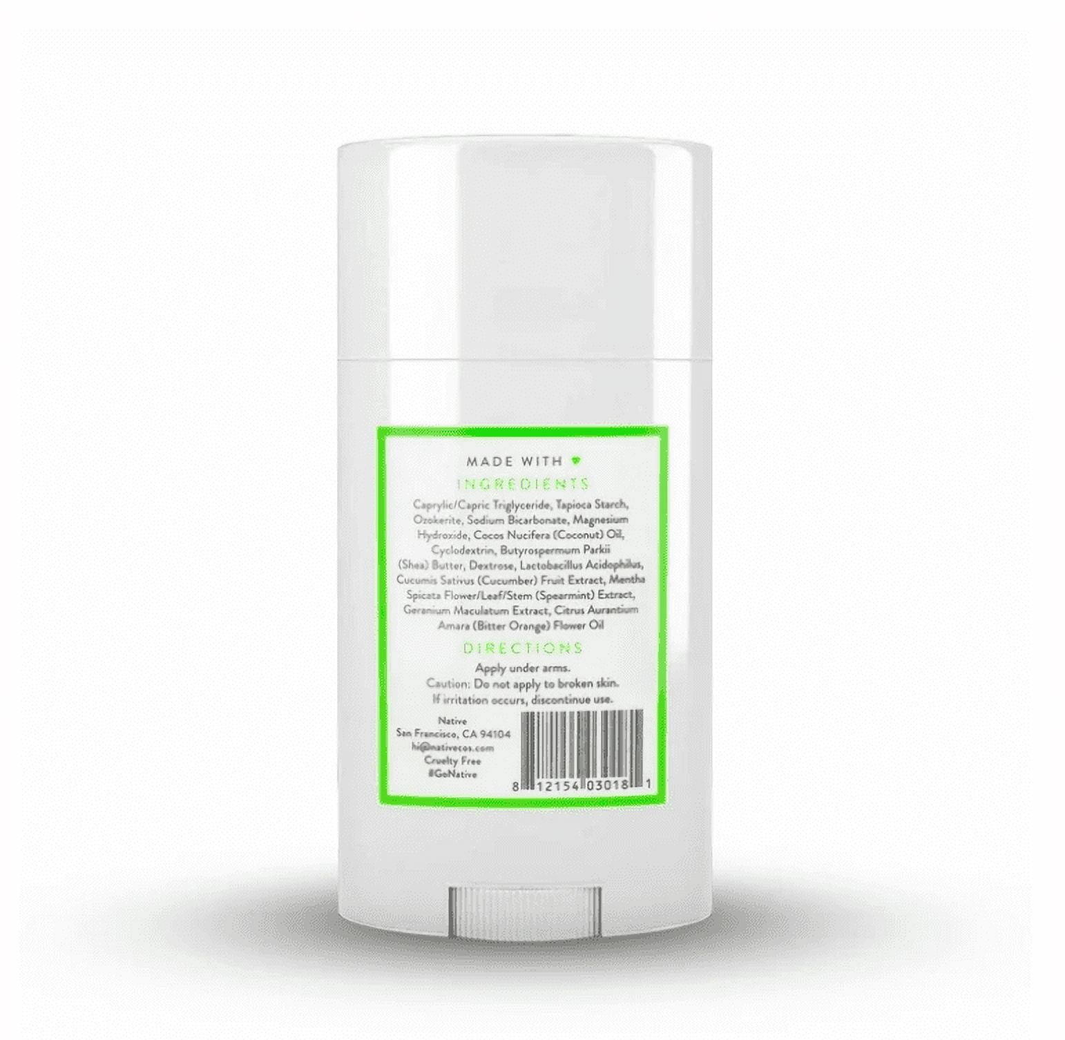 Native Natural Deodorant for Men and Women, Cucumber & Mint, 2.65 oz ...