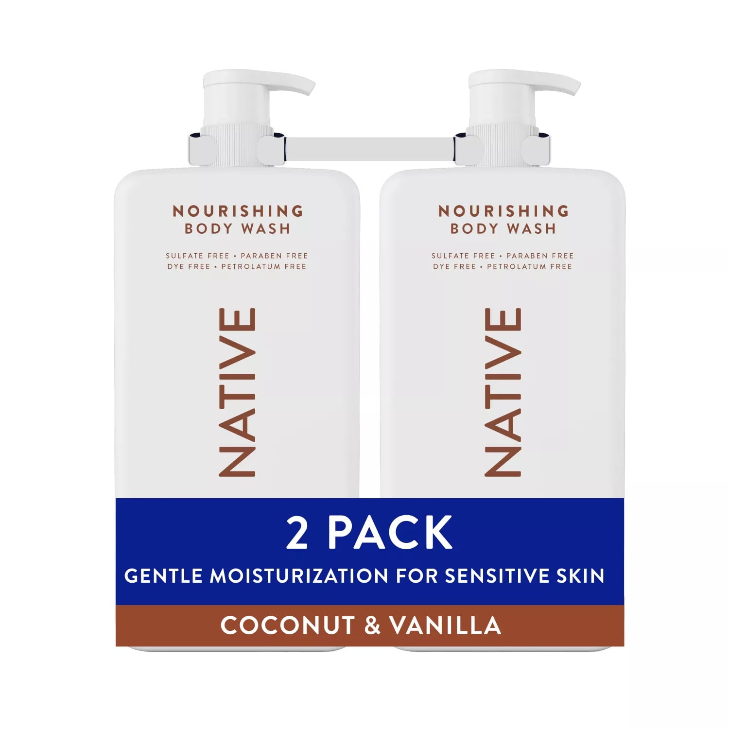 Native Nourishing Body Wash, Coconut & Vanilla, 36 Fluid Ounce (Pack of ...