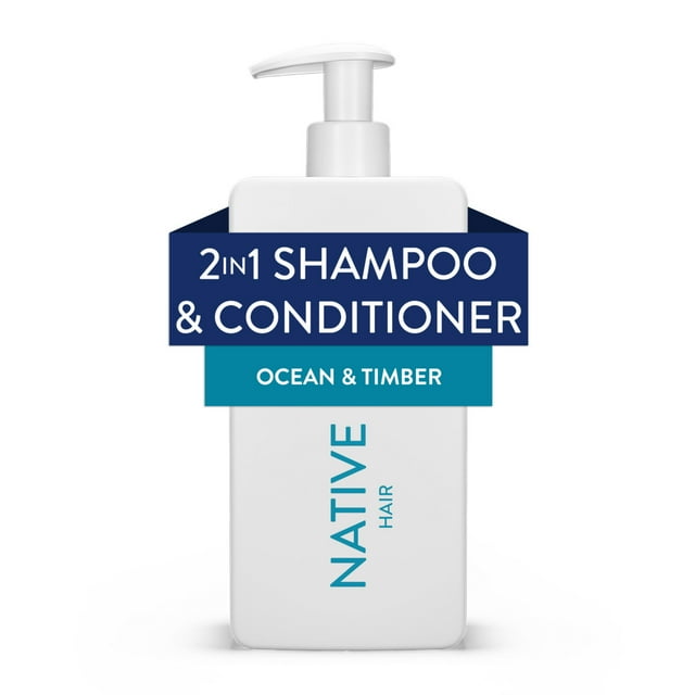 Native 2in1 Shampoo and Conditioner, Ocean and Timber, Sulfate Free, 16 ...