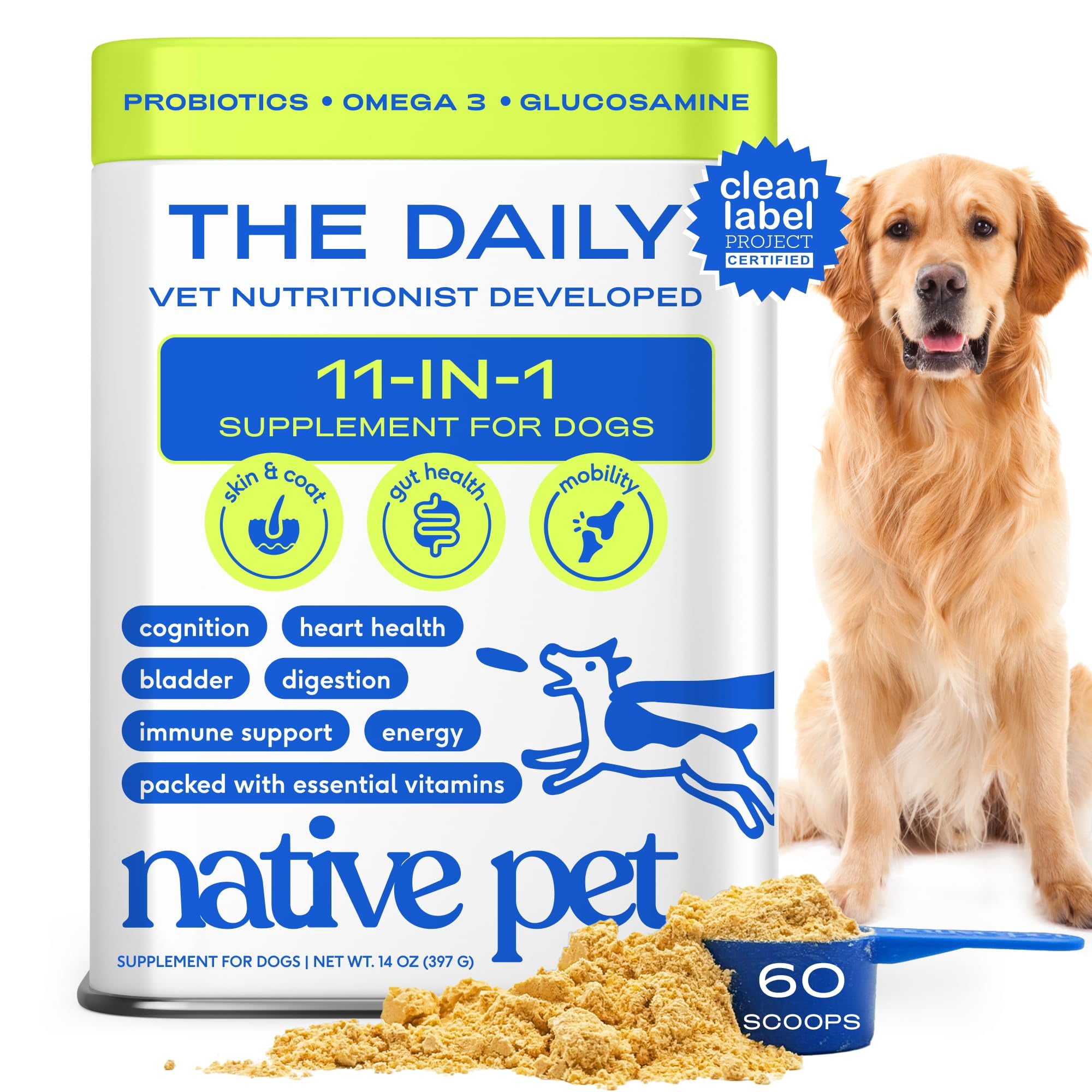 Native Pet Dog FEV6 Vitamins & Supplements - 11-in-1 Multivitamin ...