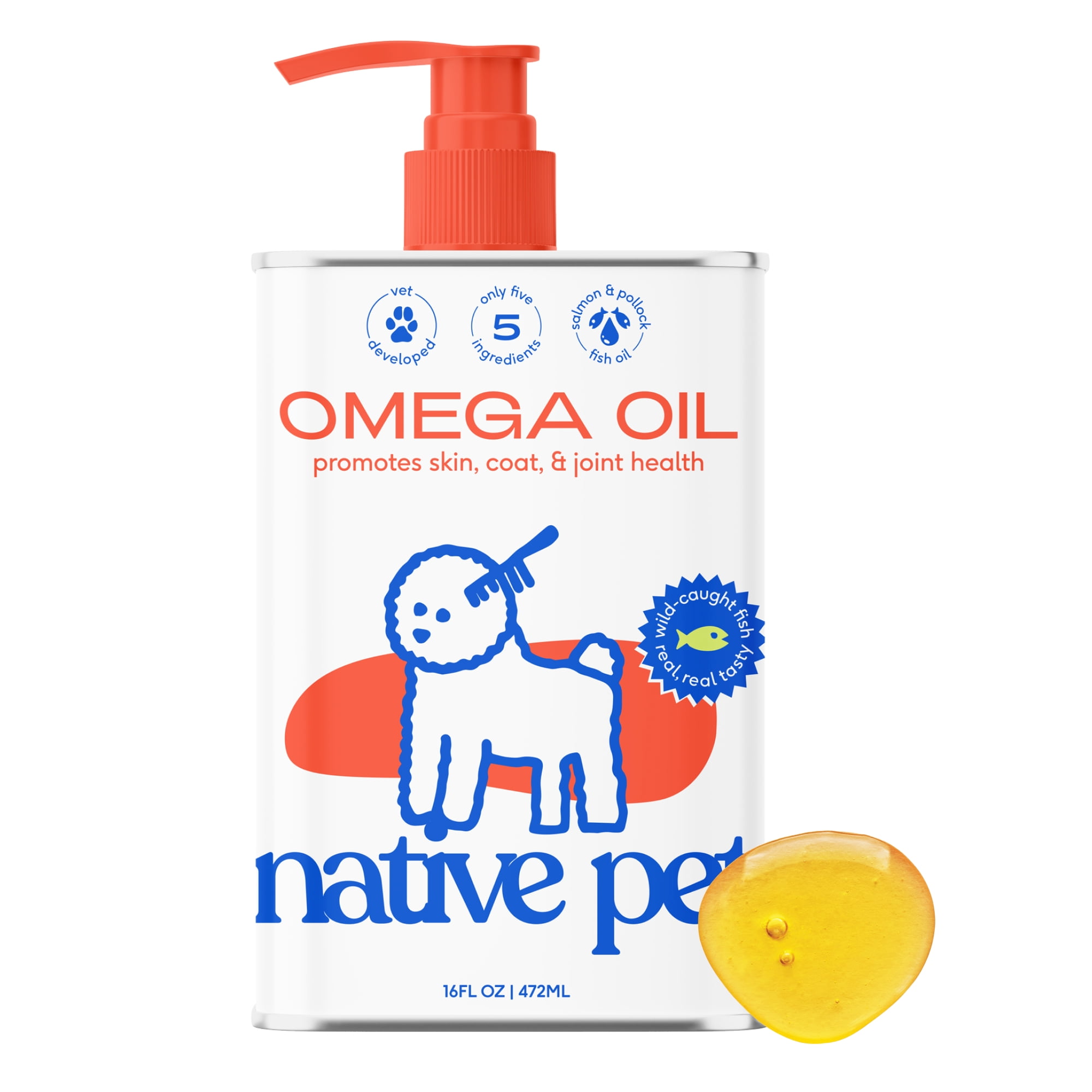 Native Pet Omega 3 Fish Oil for Dogs for Skin and Coat Health with Wild ...
