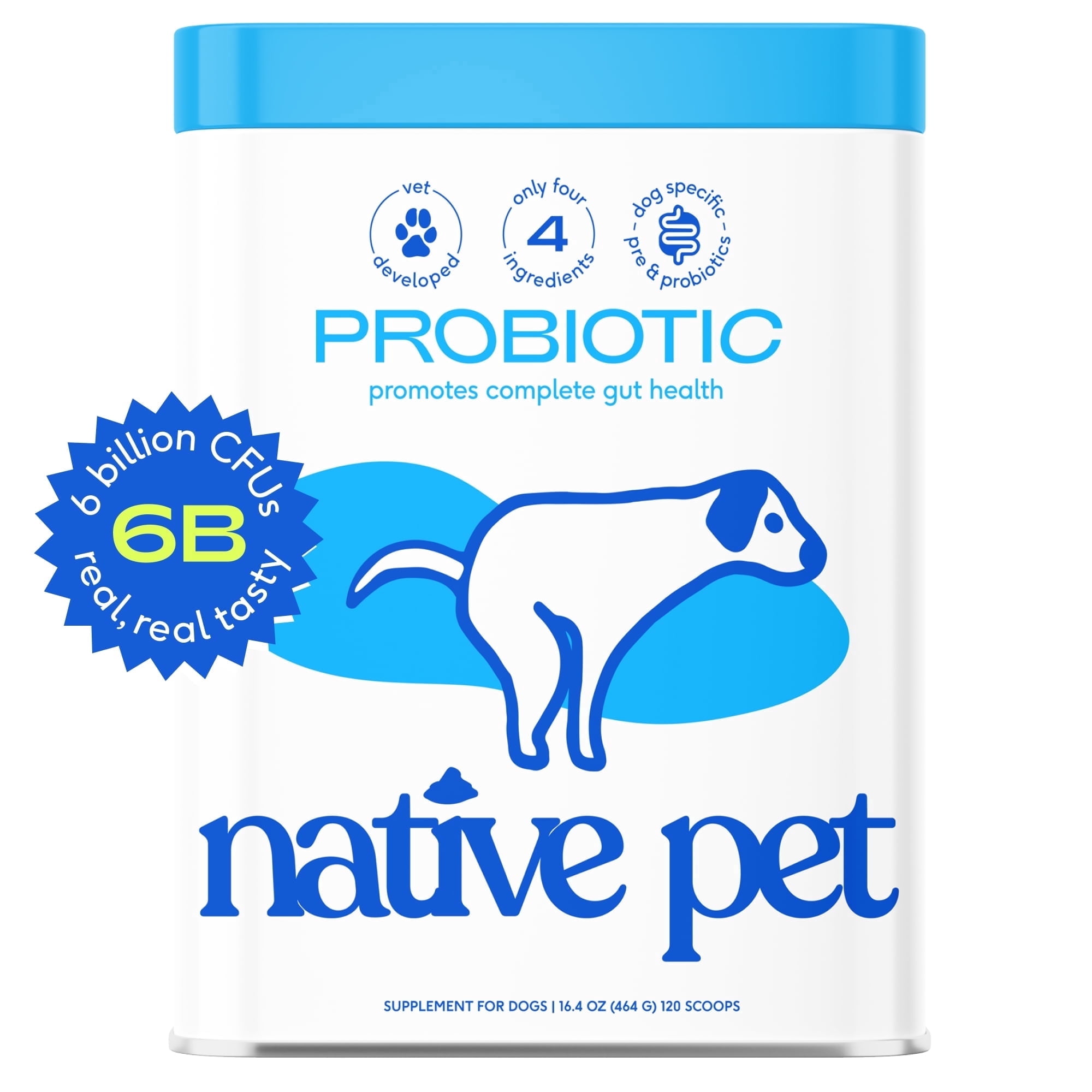 Native Pet, Dog Probiotics Supplement, 16.4oz, Gut & Digestive Support ...