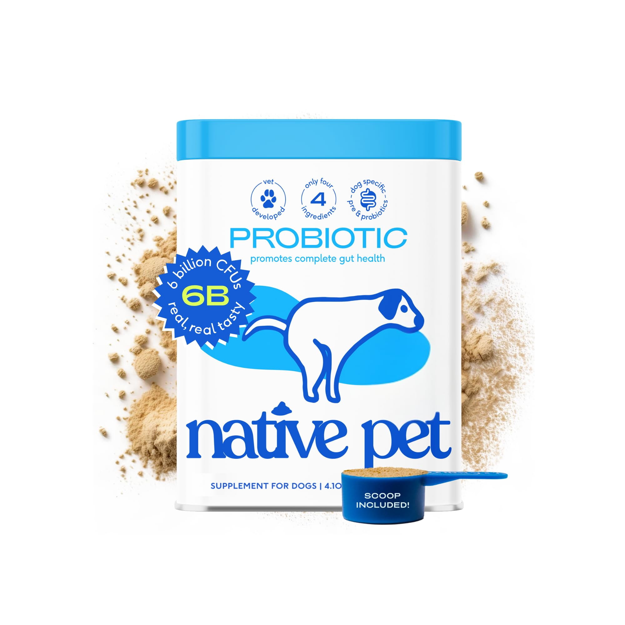 Native Pet Probiotics for Dogs - Dog Probiotics Powder for Digestive ...