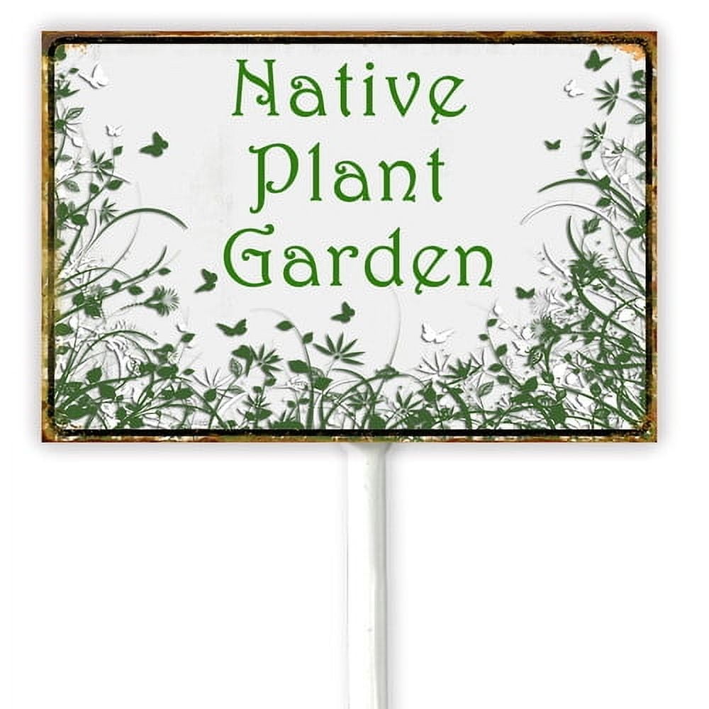 Native Plant Garden Sign - Wildlife Habitat Do No Mow Sign - Pollinator ...