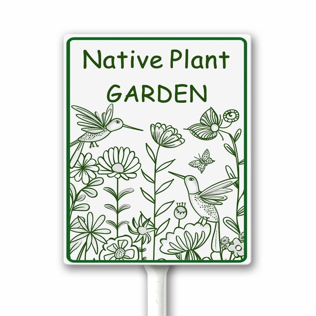 Native Plant Garden Sign, Native Plant Sign, Wildlife Habitat Sign ...
