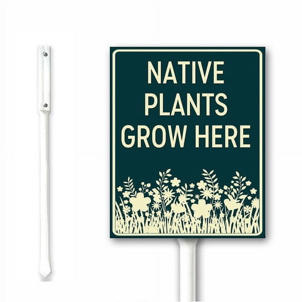 Native Plants Grow Here Metal Sign, Native Garden Decor, Pollinator ...