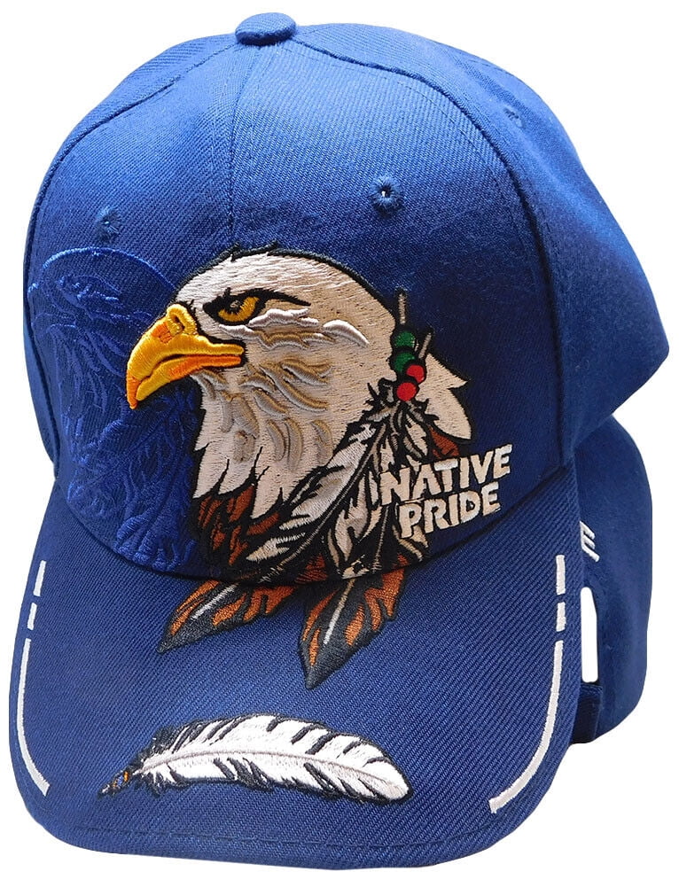 Native Pride American Eagle Shadow Royal Blue Ball Cap Hat - Walmart.com