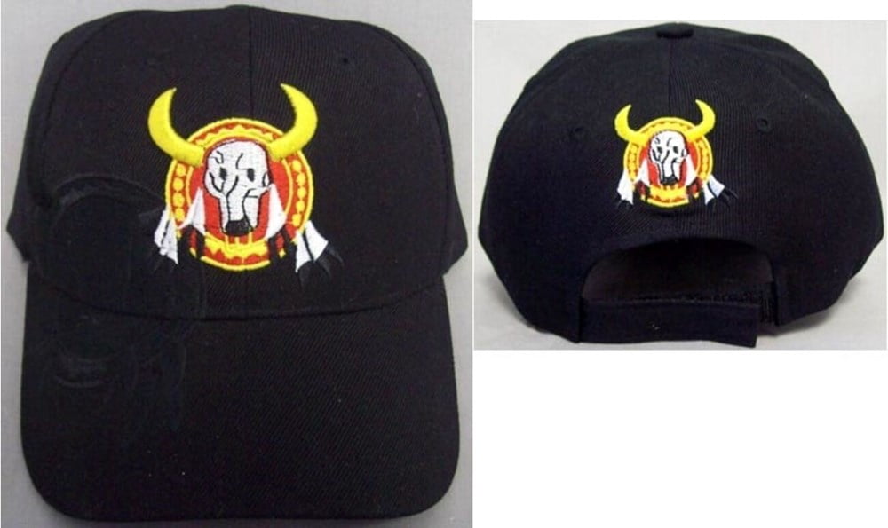 Native Pride Baseball Caps Hats Bullhead Embroidered - Black Color ...