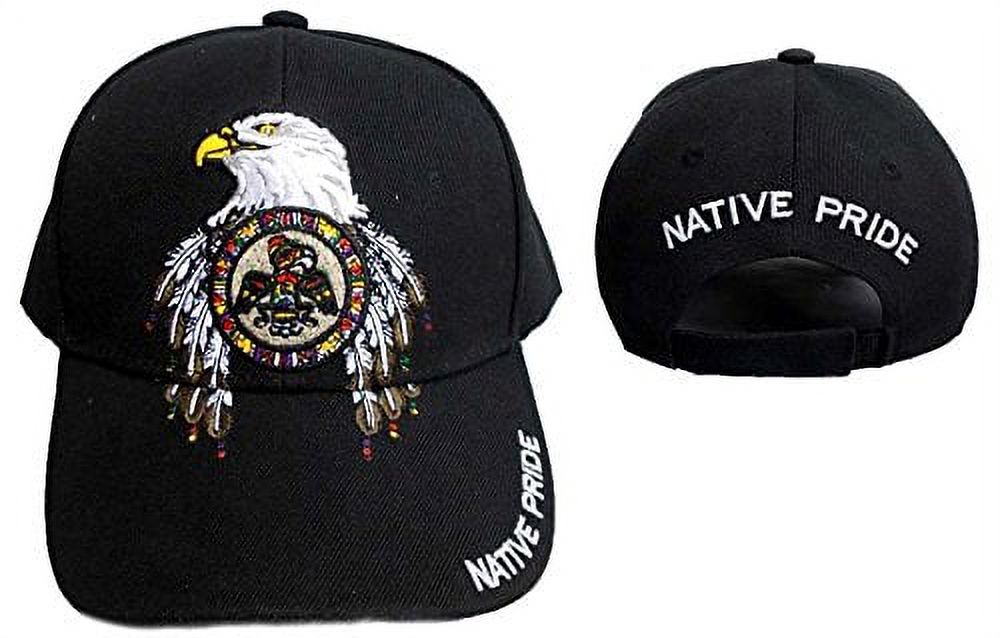 Native Pride Baseball Caps Hats Eagle & Feathers Embroidered (CapNp564 ...
