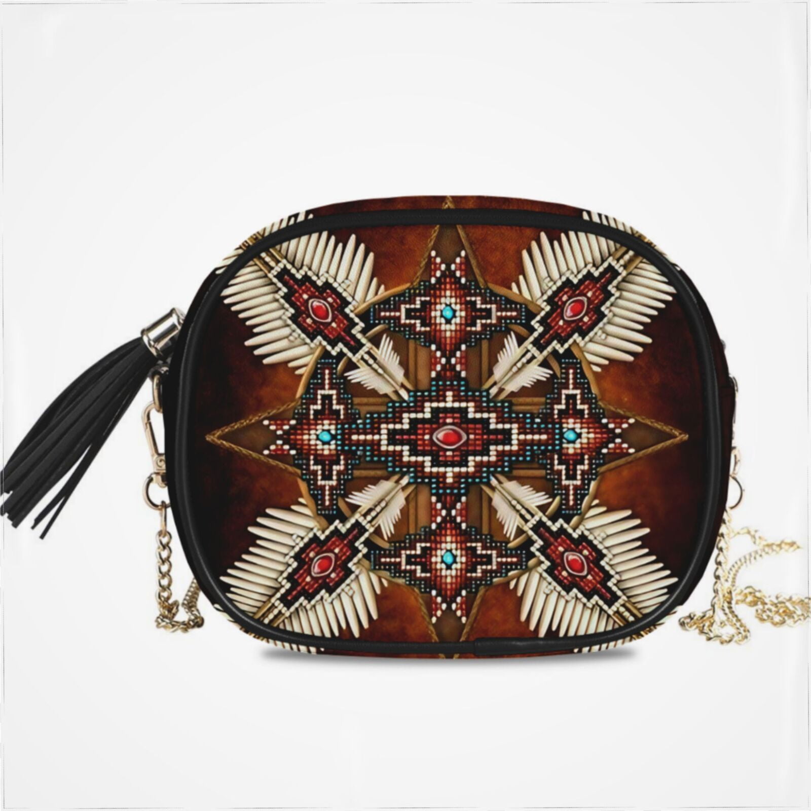 Native Print American Women'S Vintage Crossbody Bag Fashion Purses Bag ...