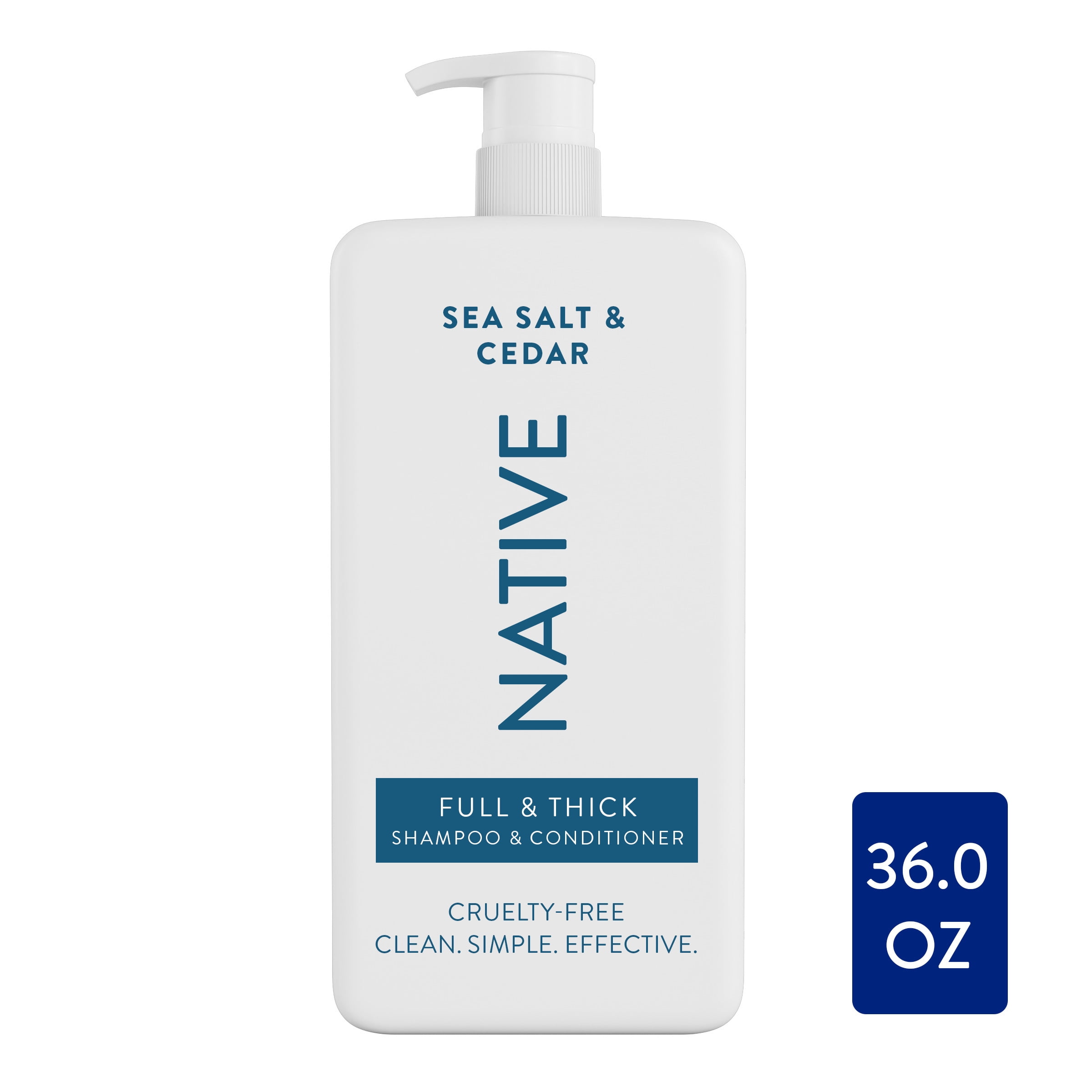 Native 2in1 Shampoo and Conditioner, Sea Salt and Cedar, Sulfate Free ...