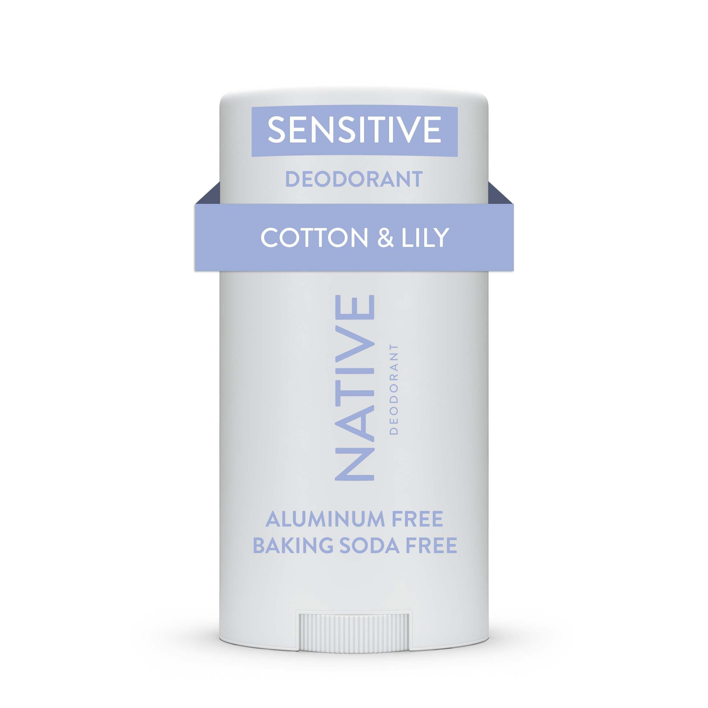 Native Sensitive Deodorant, Cotton & Lily, Aluminum Free, Sulfate Free ...