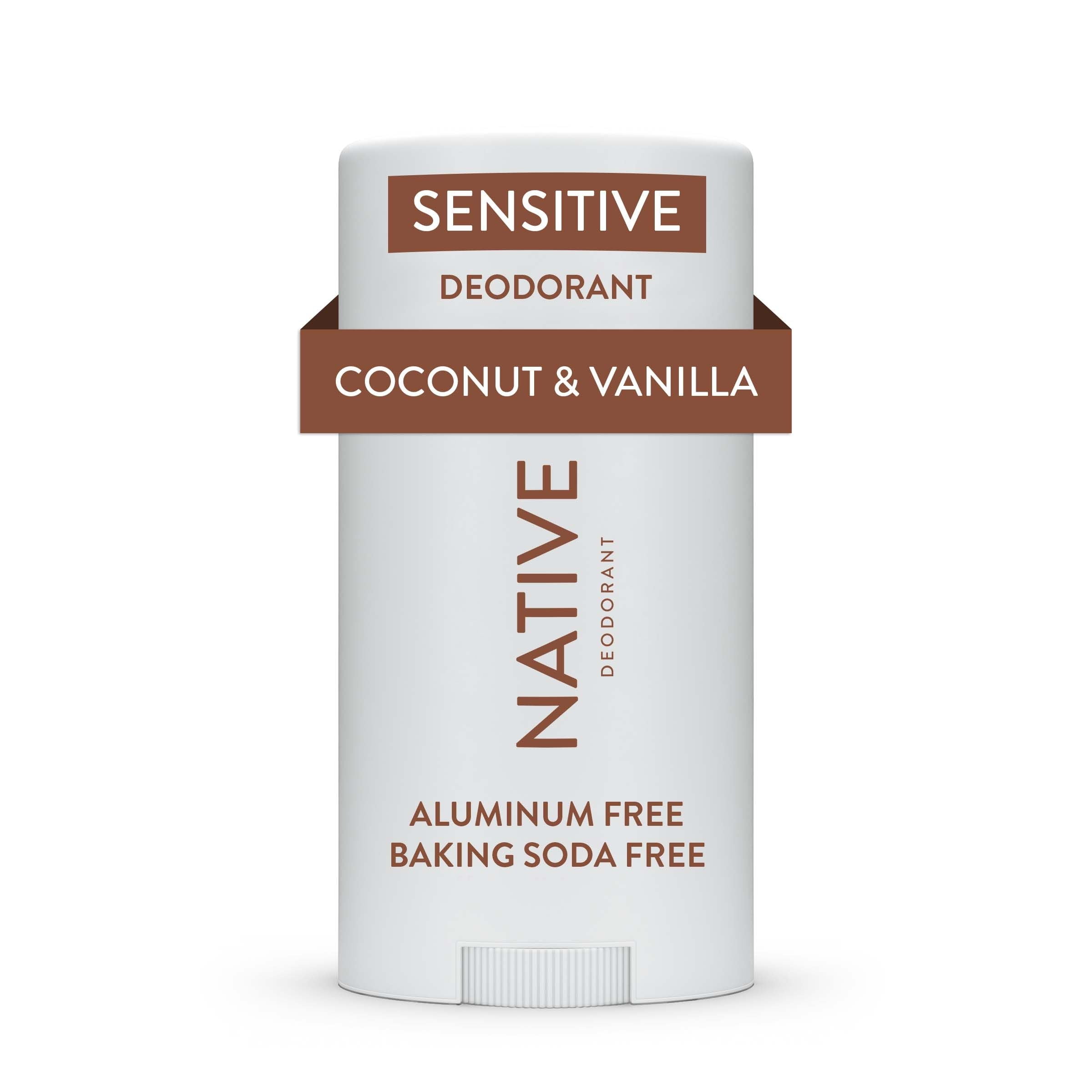 Native Sensitive Deodorant, Women and Men, Coconut & Vanilla, 2.65 oz ...