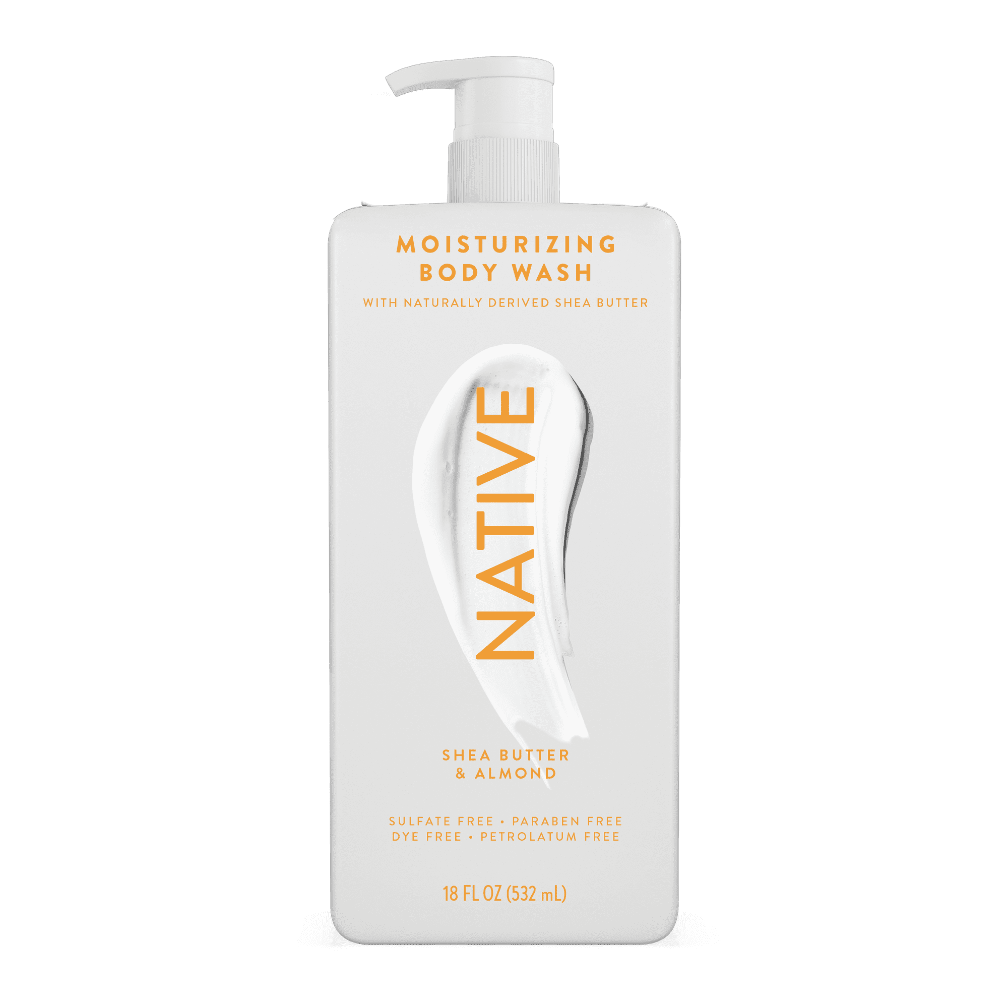 Native Shea Butter & Almond Moisturizing Body Wash 18 oz- Pack of 4 ...