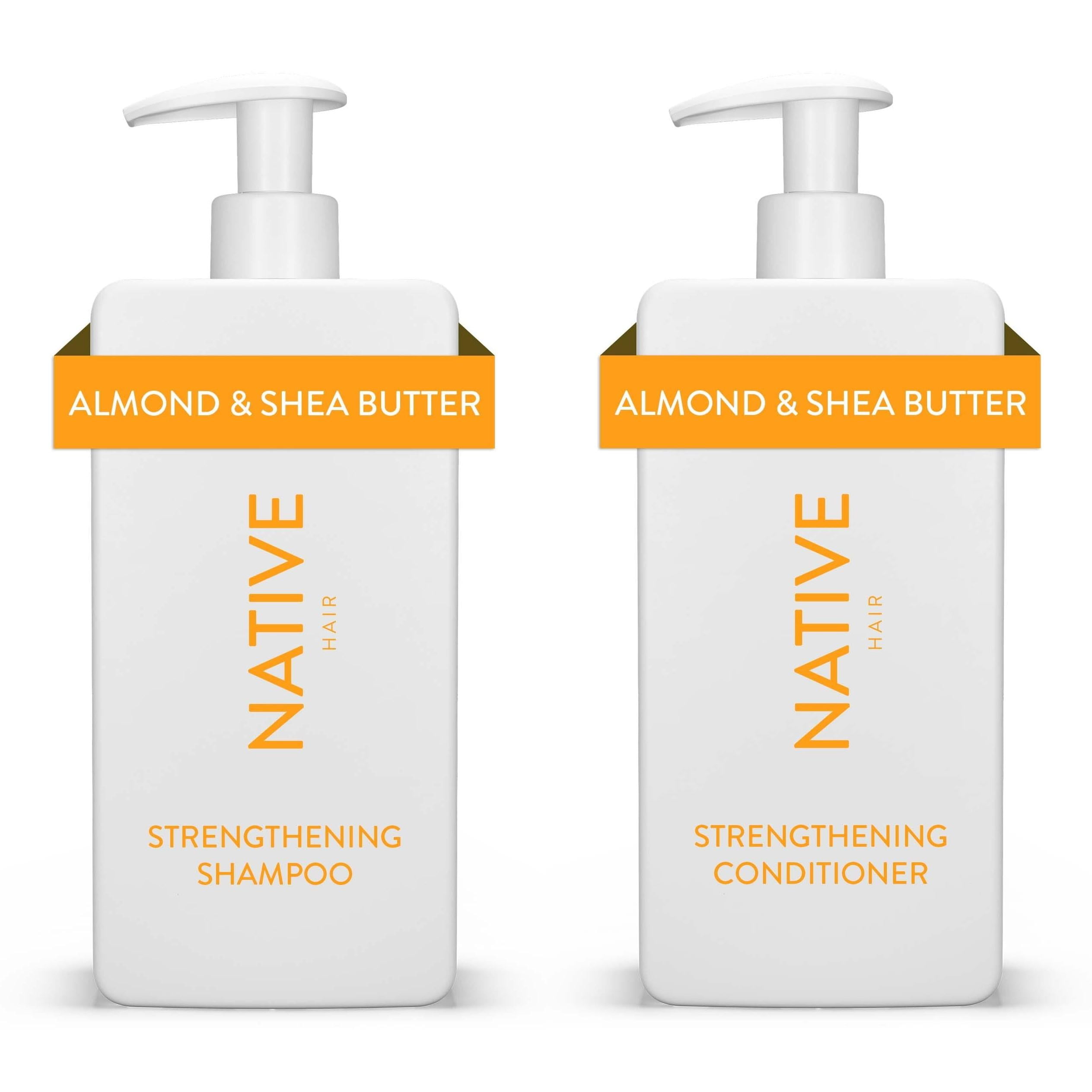 Native Strengthening Shampoo & Conditioner Set, Almond & Shea Butter ...