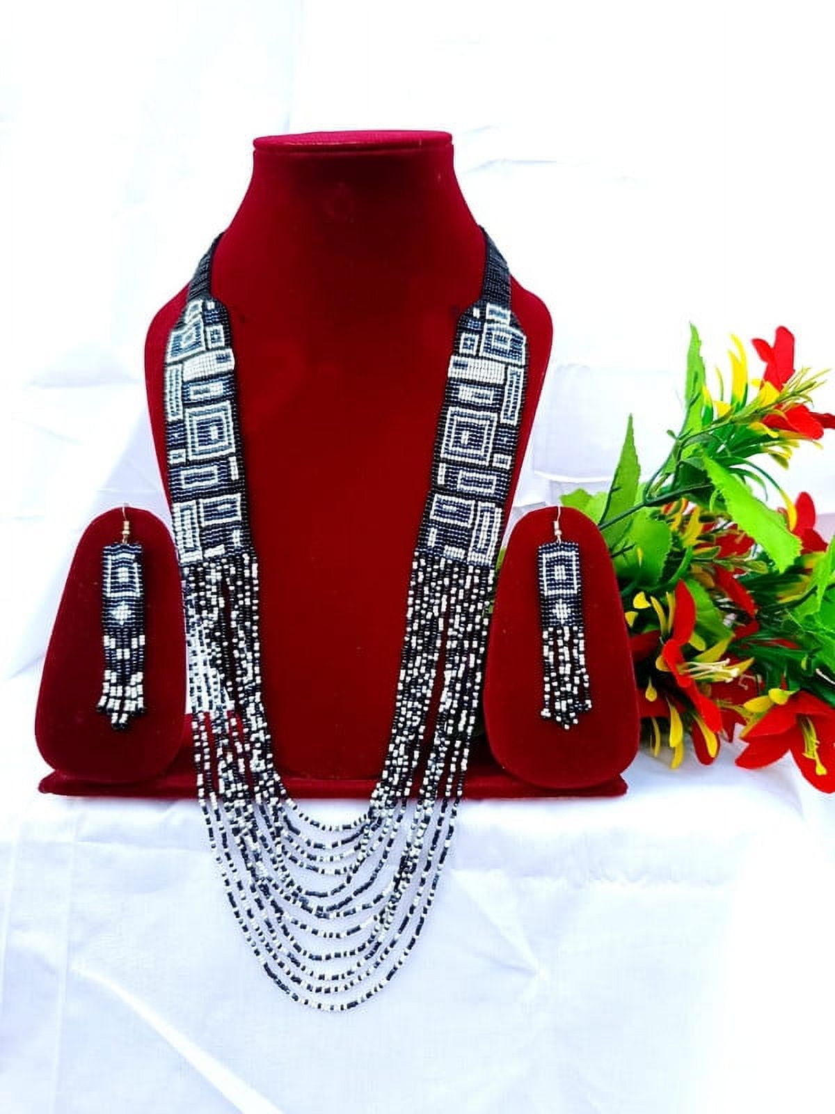 Native Style Layered Beaded Necklace– Ukrainian beaded Necklace Native ...