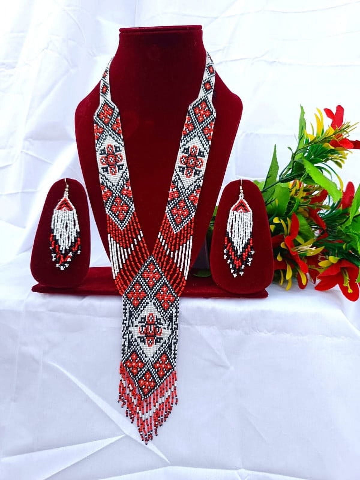 Native Style Layered Beaded Necklace– Ukrainian beaded Necklace Native ...