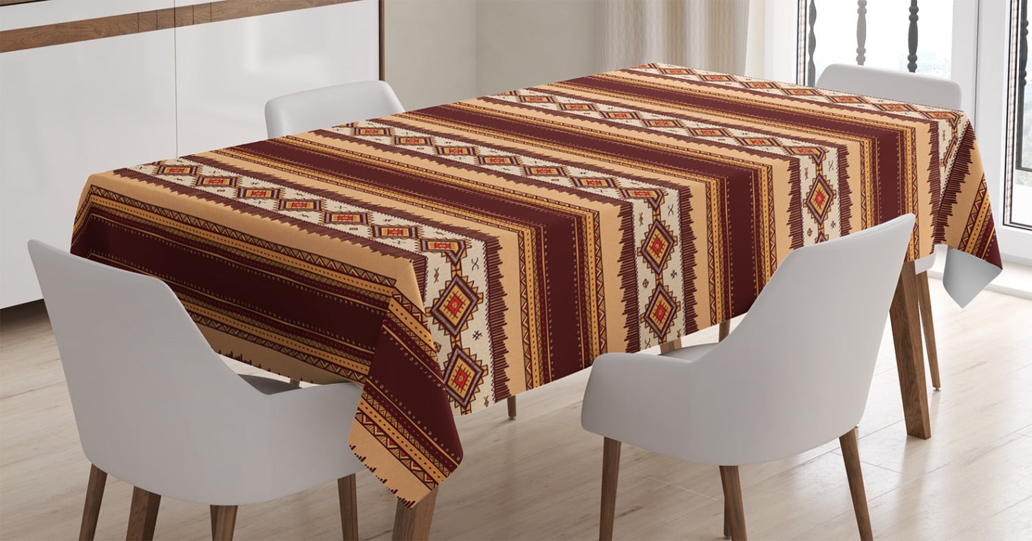 Native Tablecloth, Native Indigenous Pattern Prehistoric Country Theme ...